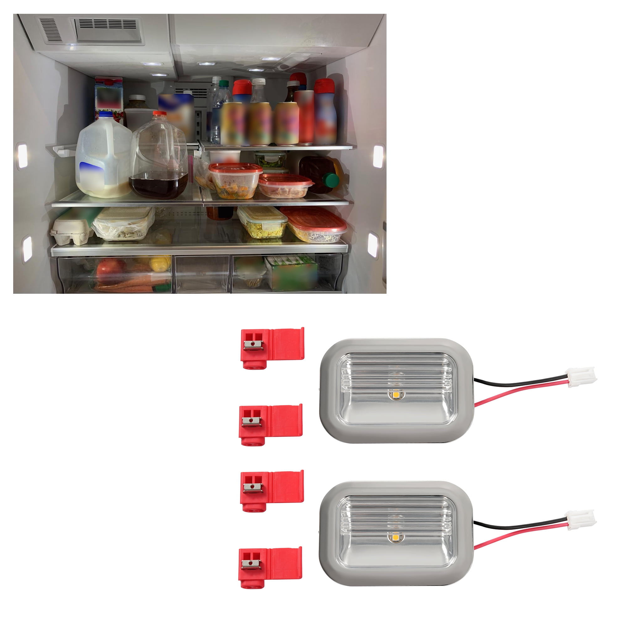 Kojem 2PCS Refrigerator LED Light Module for Whirlpool Kitchen Aid Jenn ...
