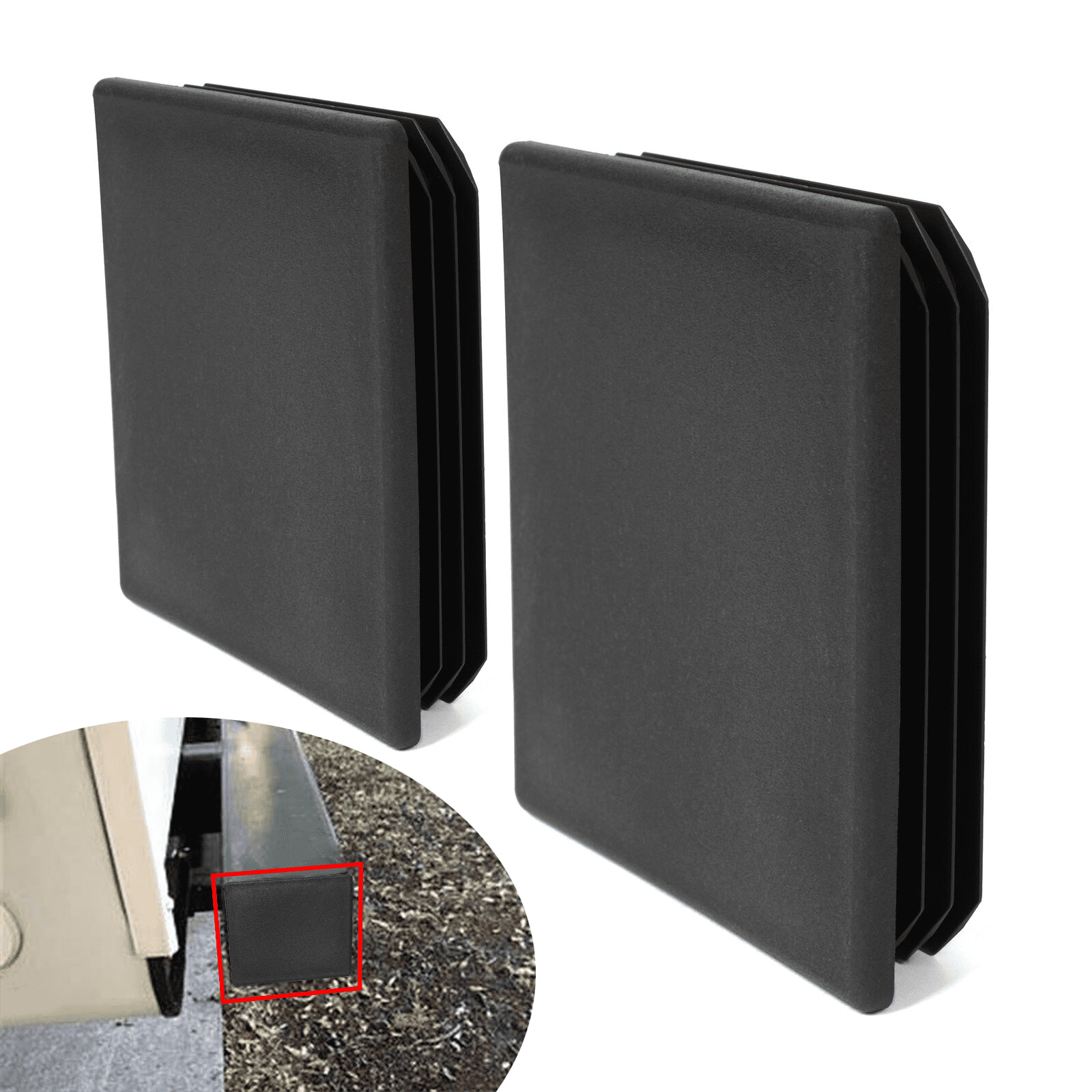 Kojem 2Pcs 4" RV Bumper Plug End Cap for RV Camper Trailers Square ...