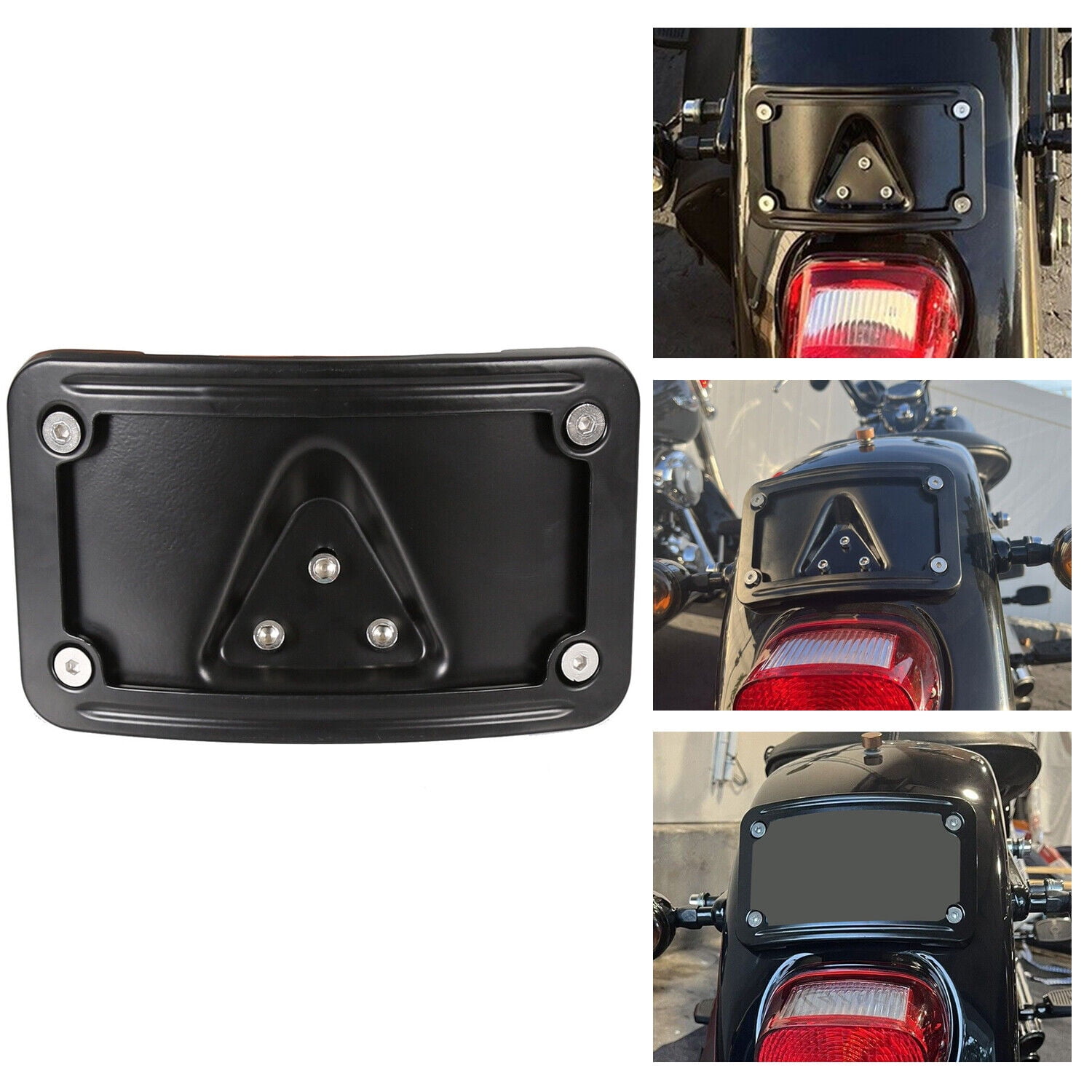 Kojem 3148 Curved Laydown License Plate Mount with Frame Harley License ...