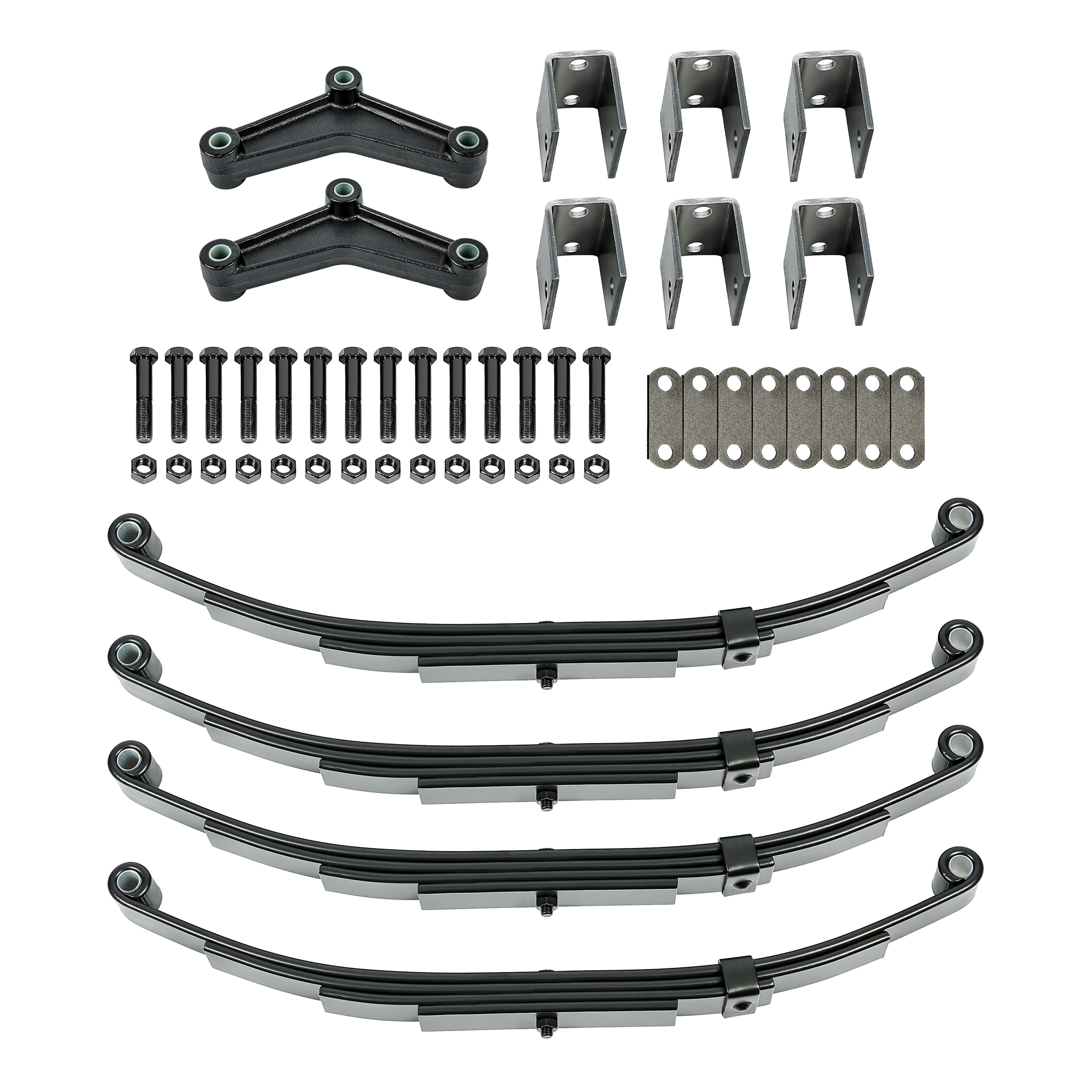 Kojem 3500lb Tandem Trailer Axle Suspension Kit Included Leaf Spring ...
