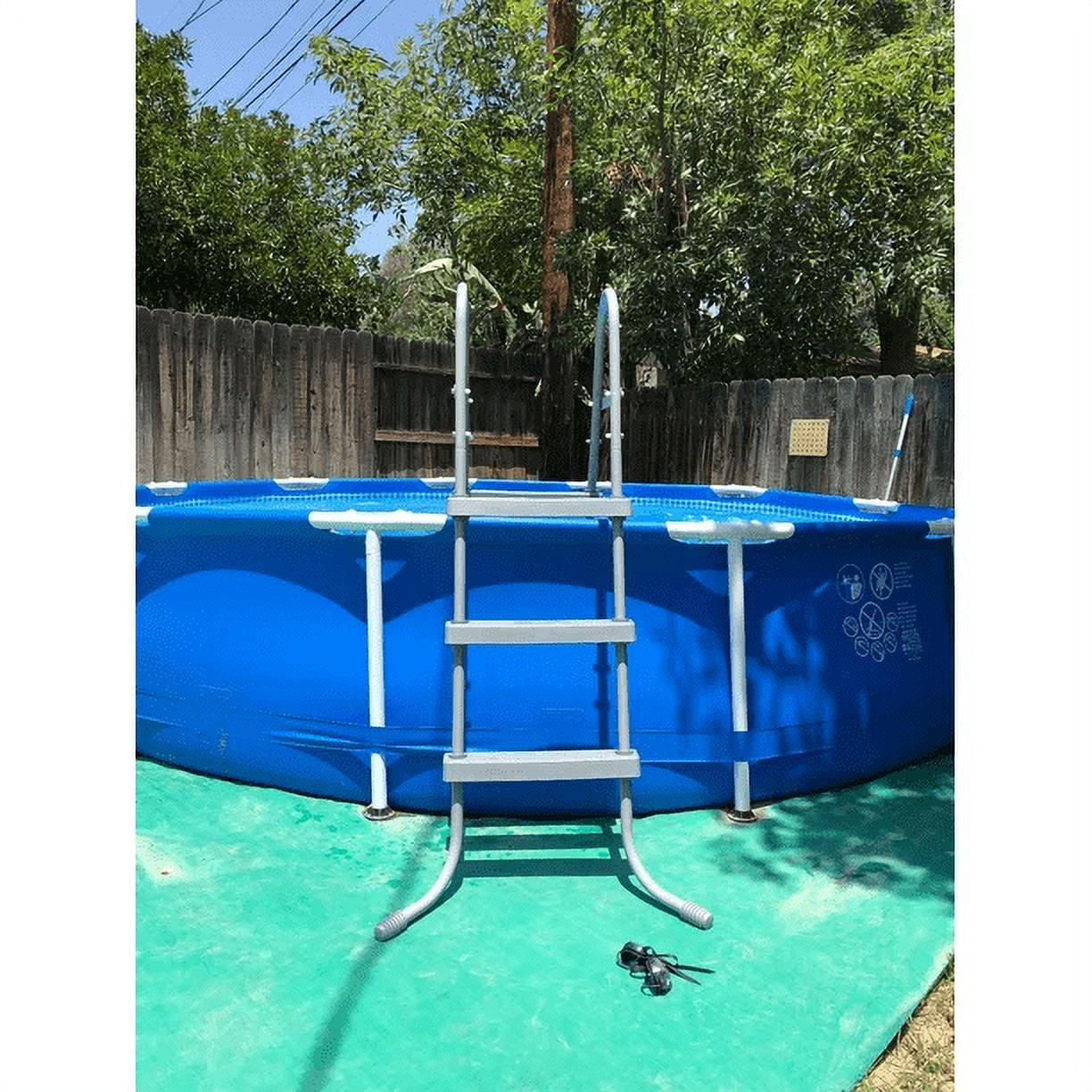 Kojem Above Ground 36 Inch Pool Ladder with Non-Slip 3-Step Plastic ...