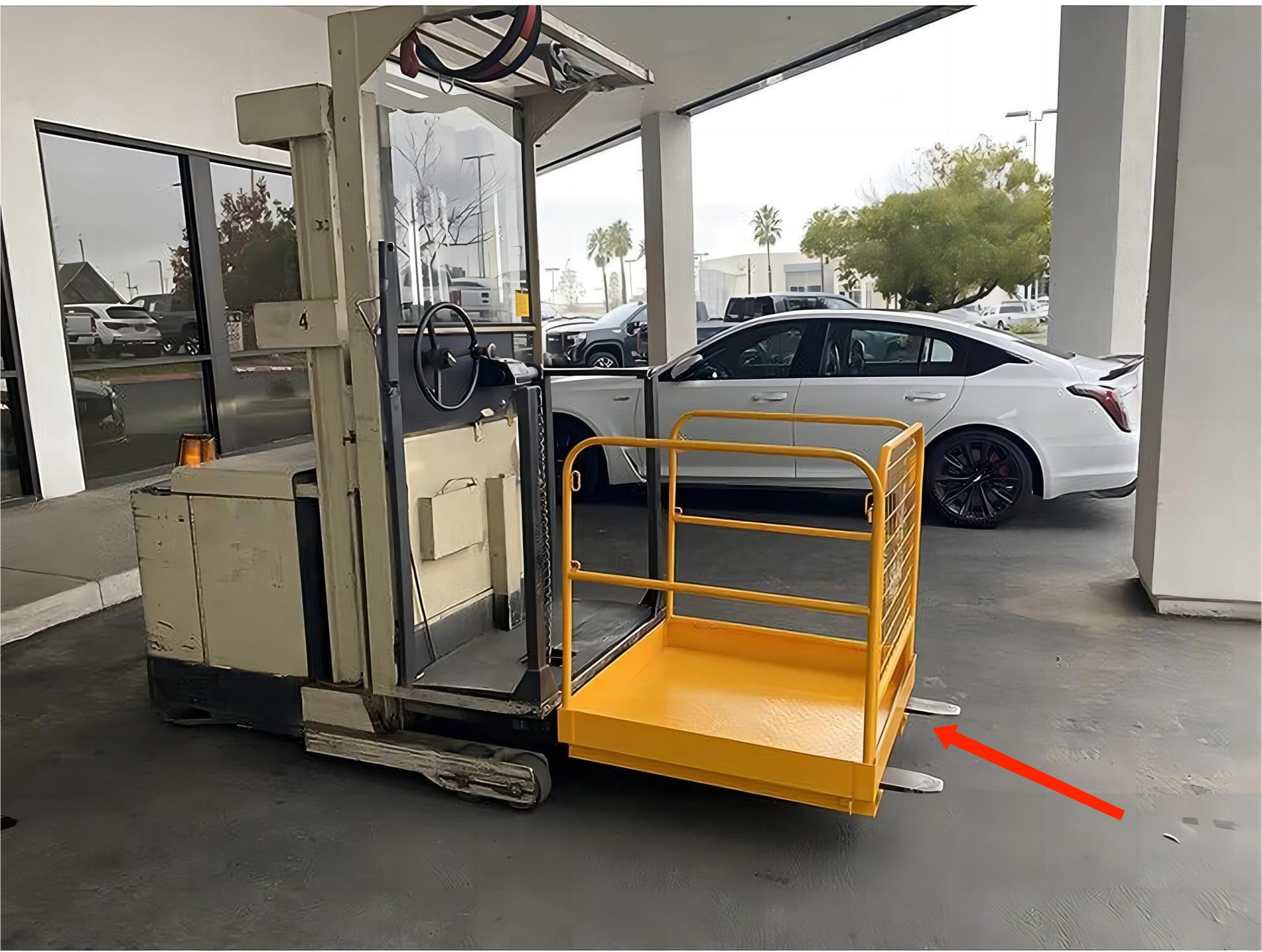 Kojem 36" x 36" Tractor Attachments Forklift Safety Cage Work Platform ...