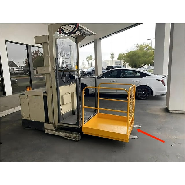 Kojem 36" x 36" Tractor Attachments Forklift Safety Cage Work Platform ...