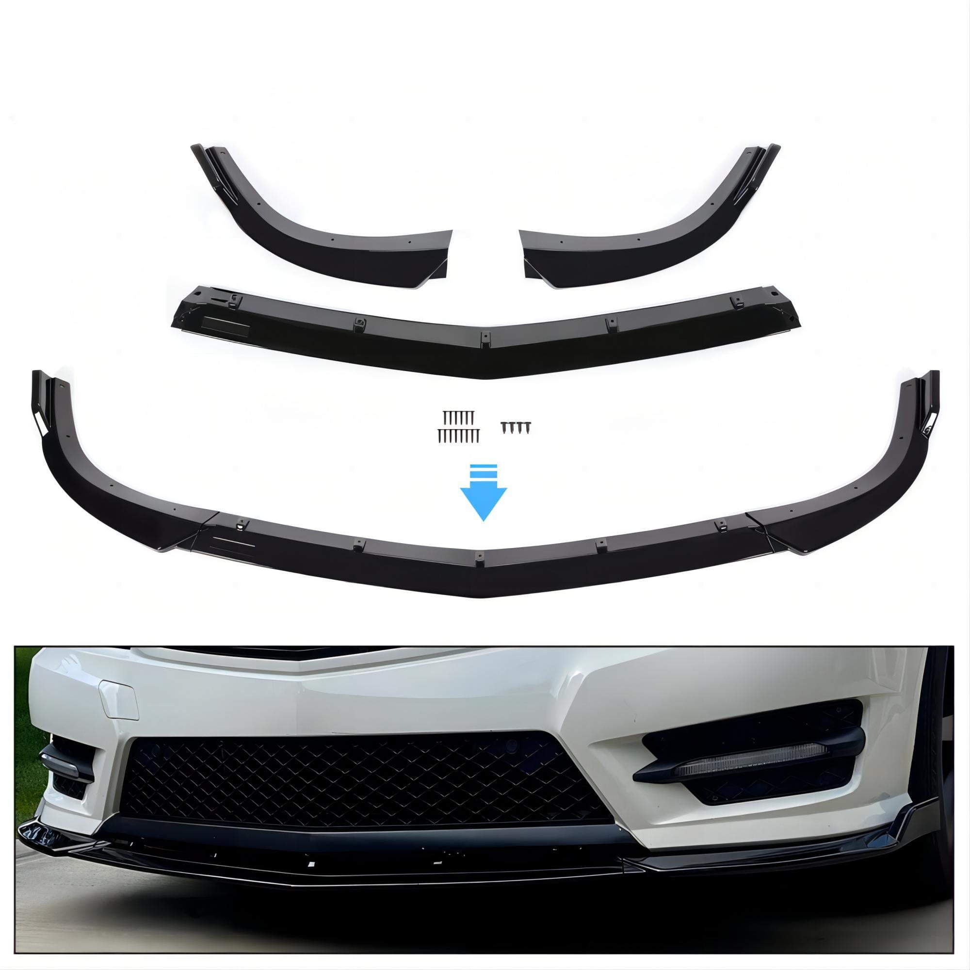 Kojem 3Pcs Front Bumper Lip Splitter Compatible with 2012-2014 Mercedes ...
