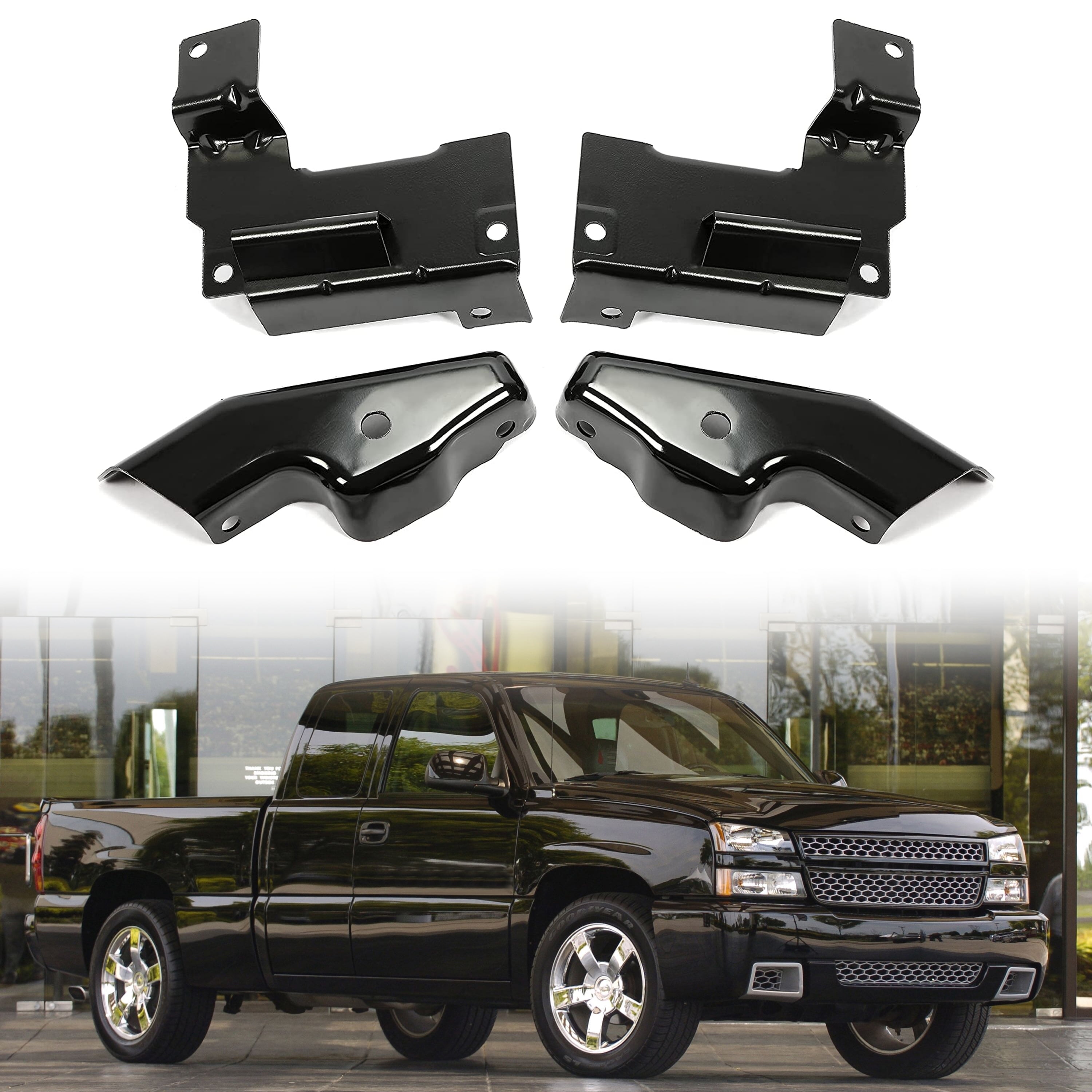 Kojem 4 Pcs Front Outer & Inner Bumper Bracket Set Compatible with 2003 ...