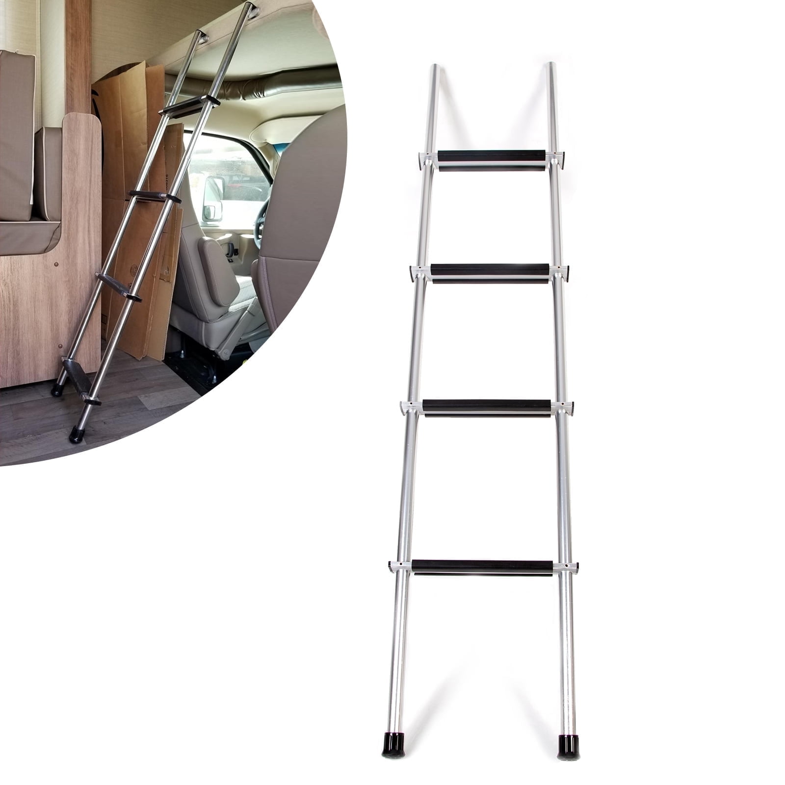 "Kojem 60"" Camper Bed Bunk Ladder, 4-Step RV Loft Ladder with Hook ...