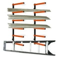 Kojem 6-Level Wall-Mounted Lumber Rack, 600lb Capacity, Metal - Orange ...
