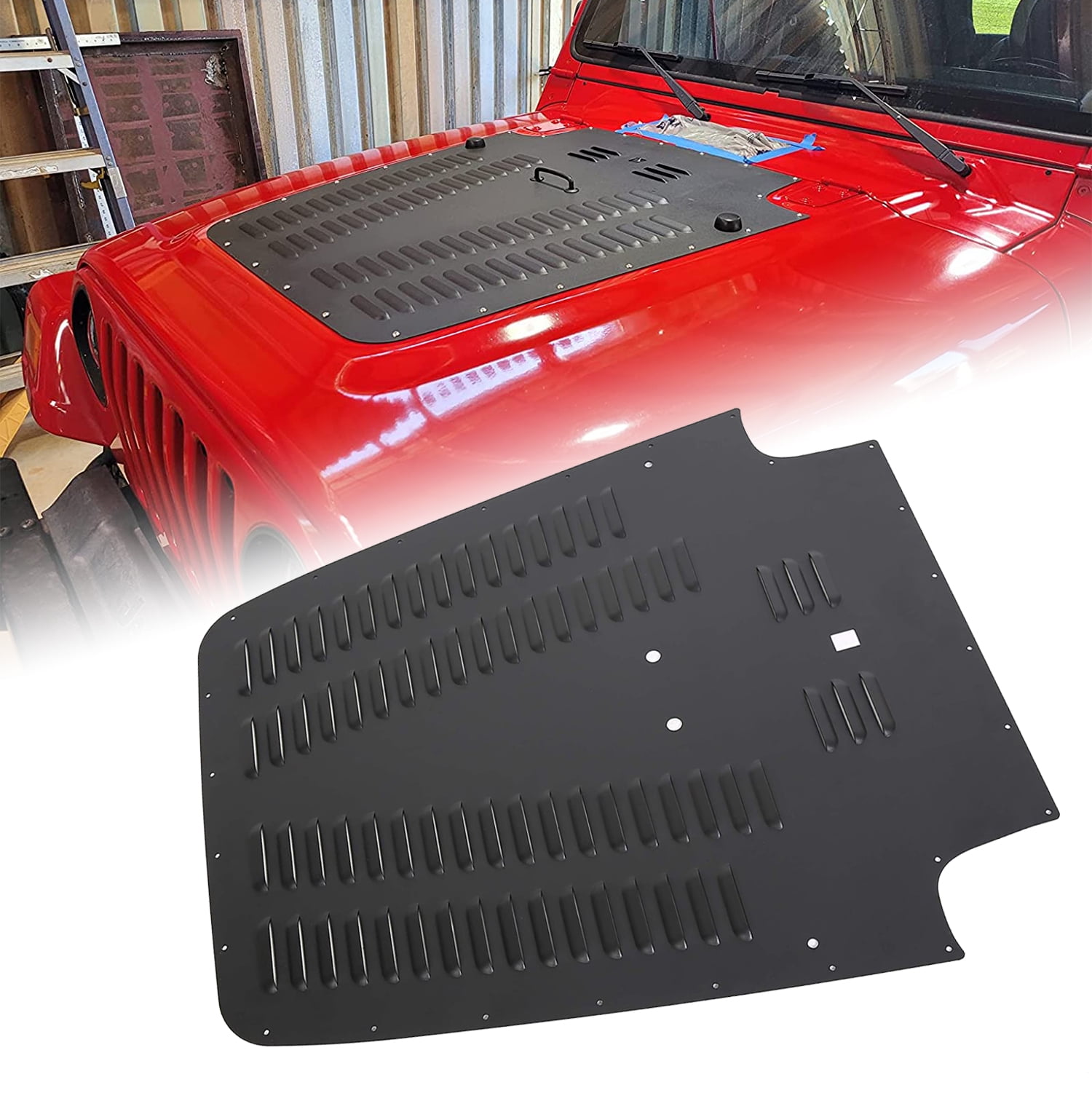 Kojem Aluminum Alloy Off Road Vented Hood Louver Insert Powder Coat ...