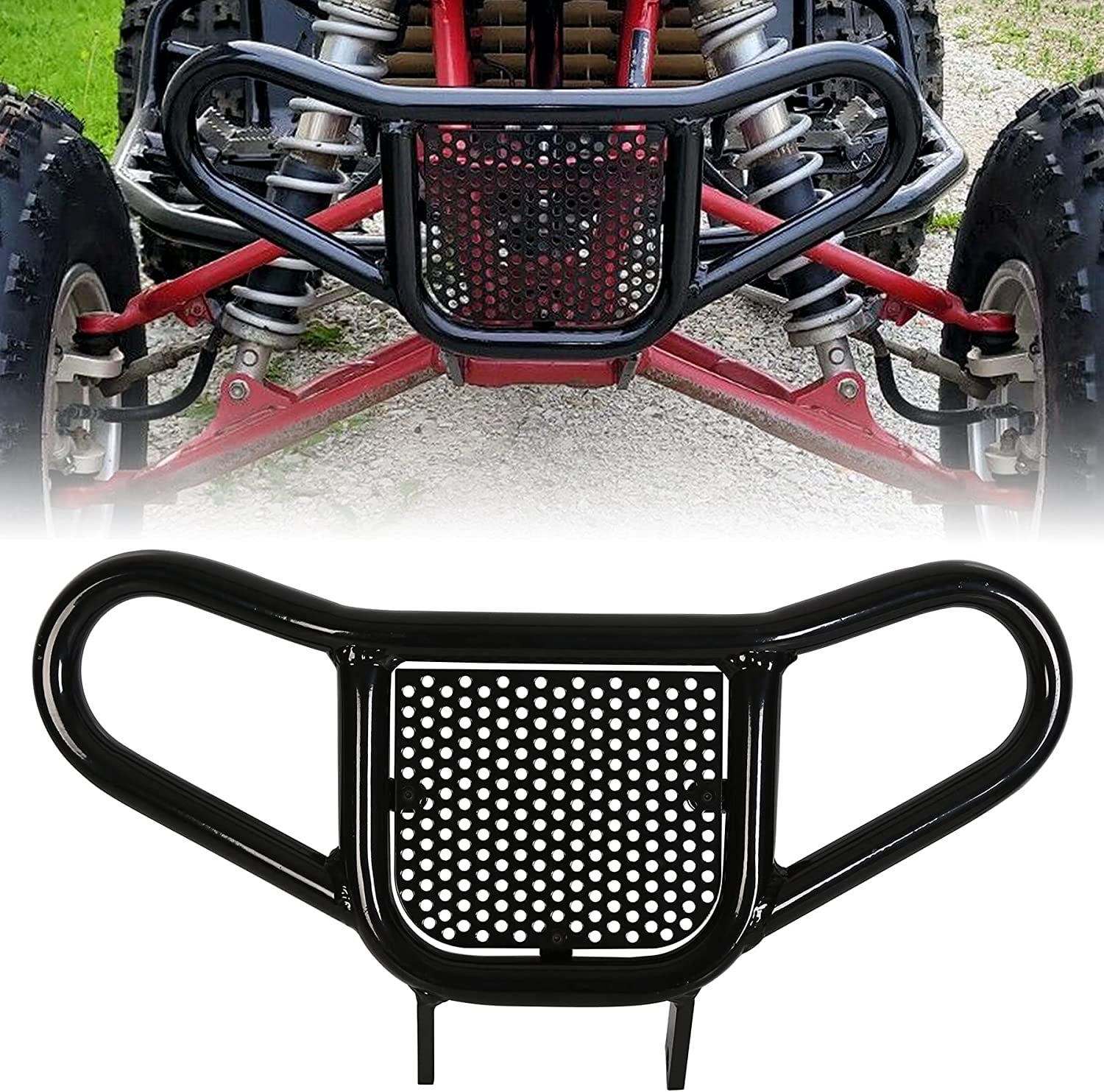 Kojem Aluminum Black Front Bumper Brush Guard for Honda 2004-2009 TRX ...