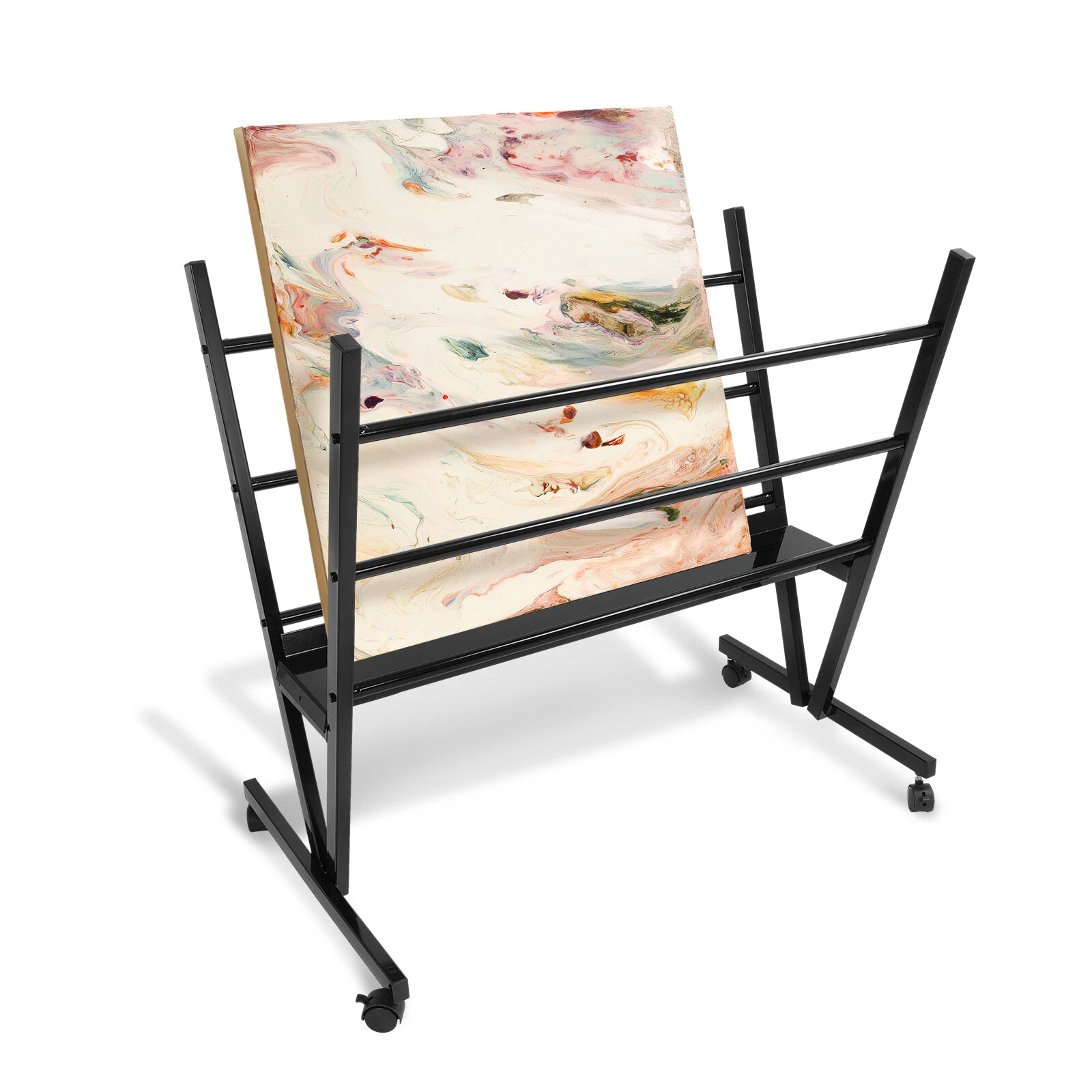 Kojem Art Storage Rack W/ Rolling Casters Art Display Rack Stand For ...