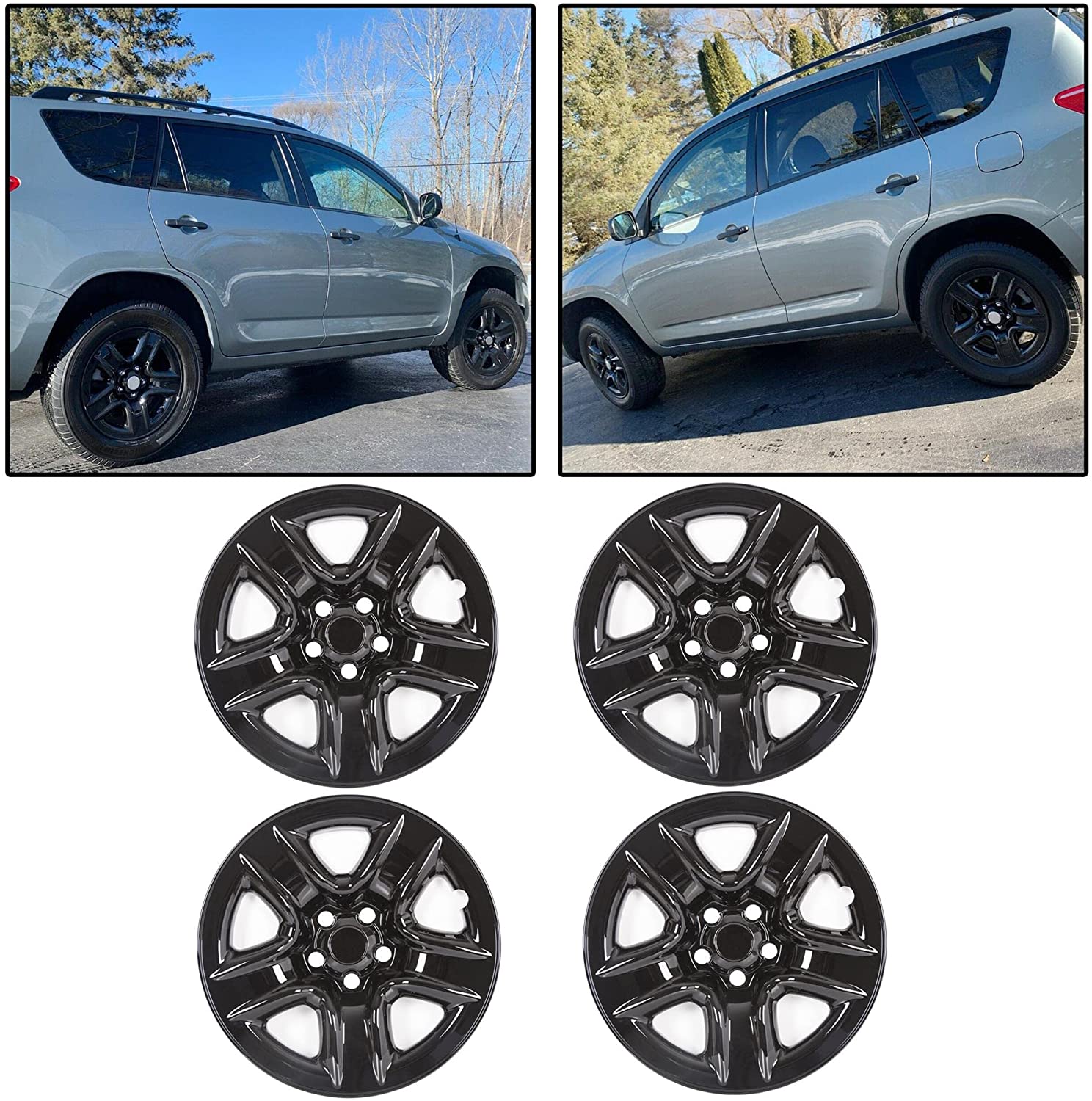 17" Black With Natural Accents Warlock Dually 017 Wheel by Ultra Wheel ...