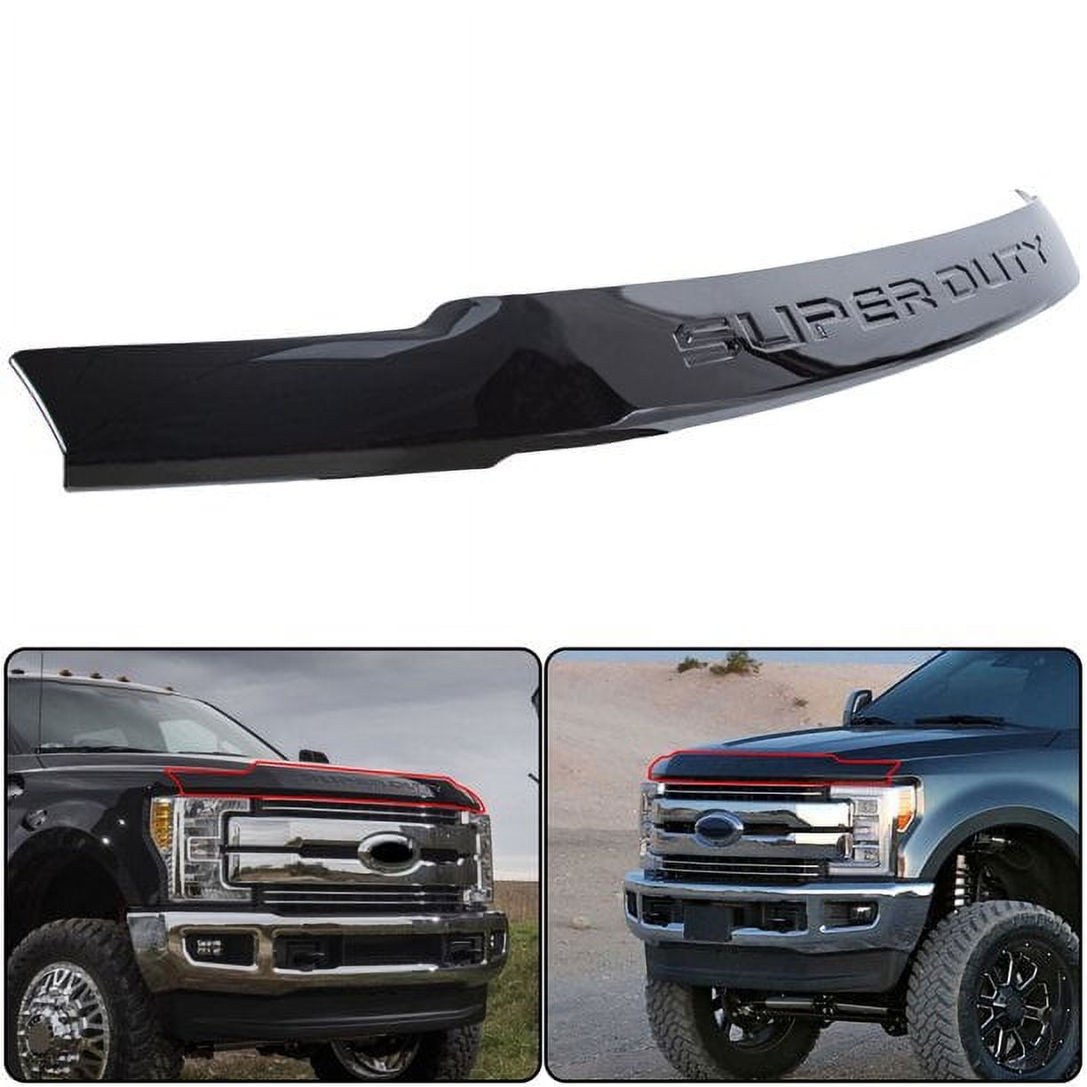 Kojem Black Hood Deflector Bug Shield for 2017-2022 Ford F250 F350 ...