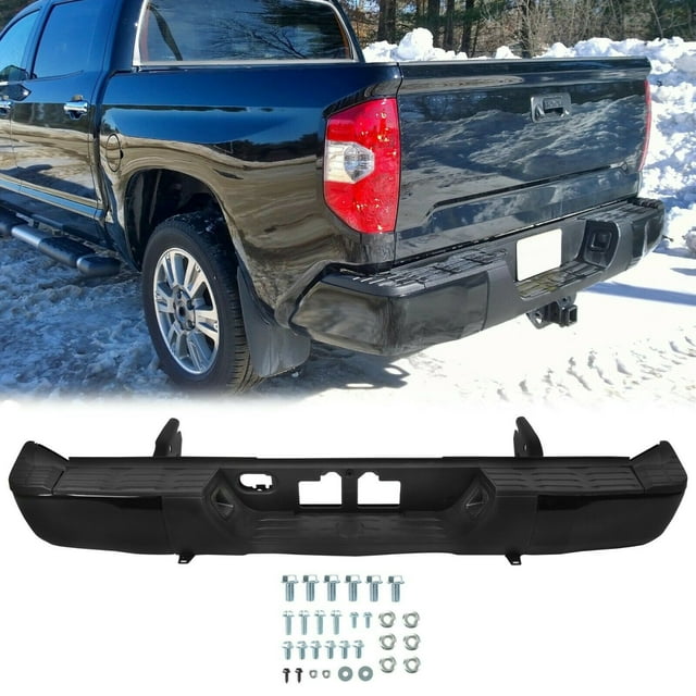 Kojem Black Rear Step Bumper Assembly Fits 14-20 Toyota Tundra Steel ...