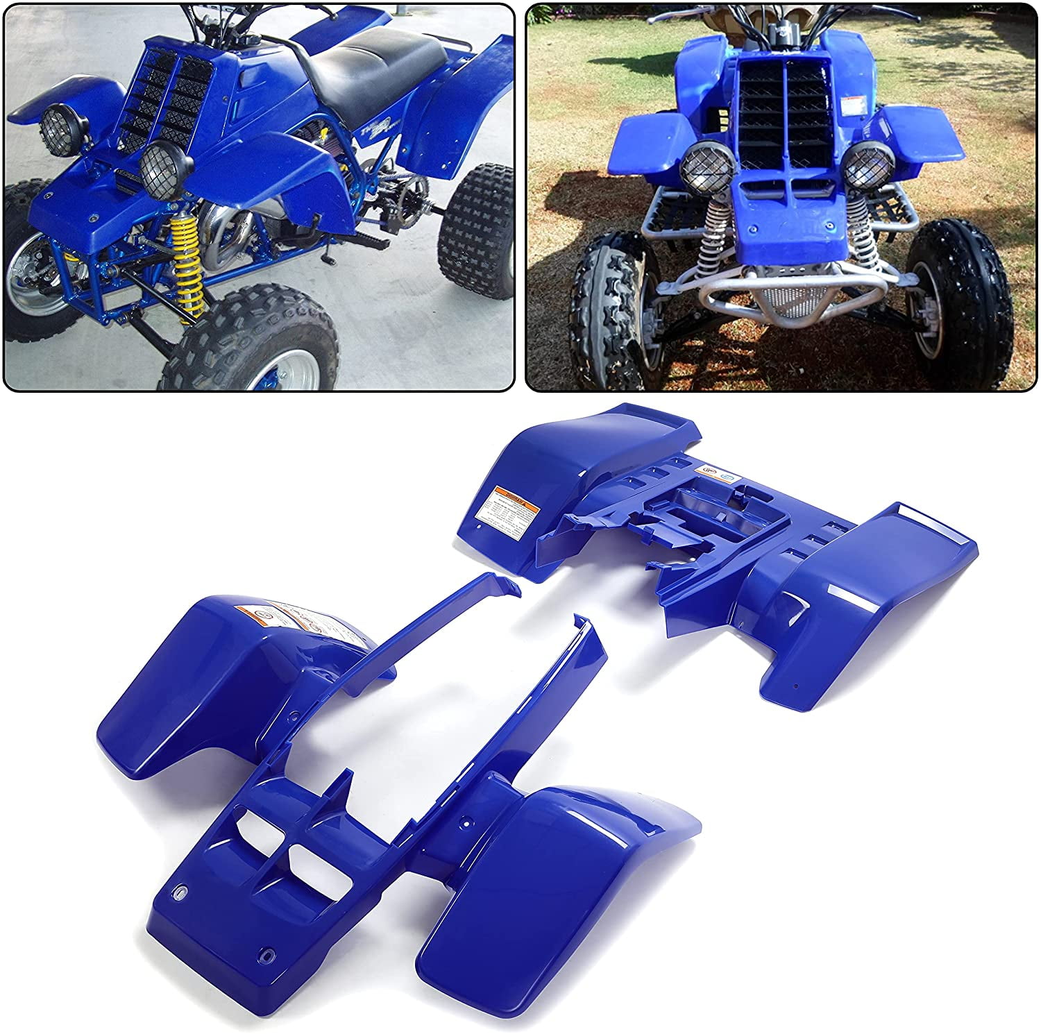 Kojem Blue Front and Rear Fenders ABS Plastic Body for 1987-2006 Yamaha ...