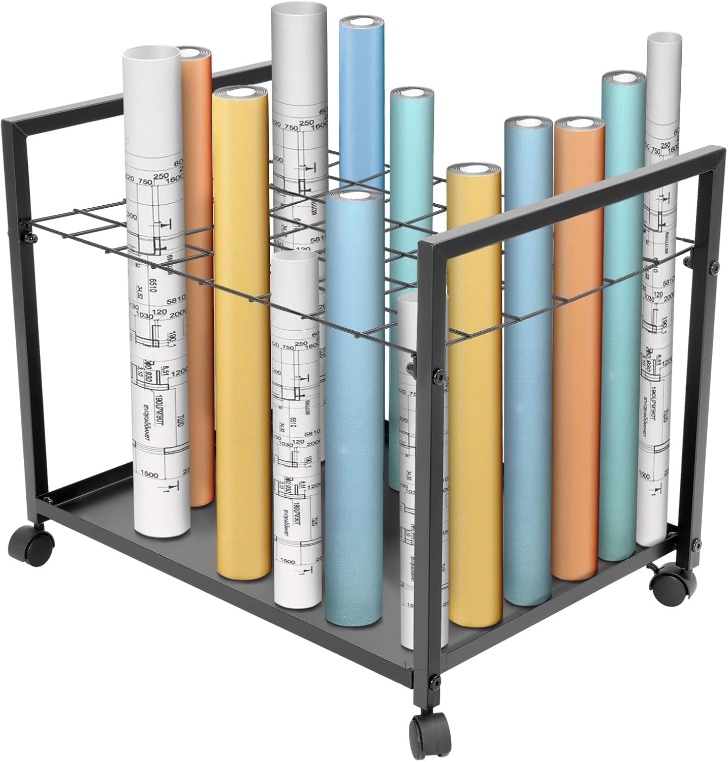 Kojem Blueprint Storage Rack 48 Slots Portable Architectural Plan ...