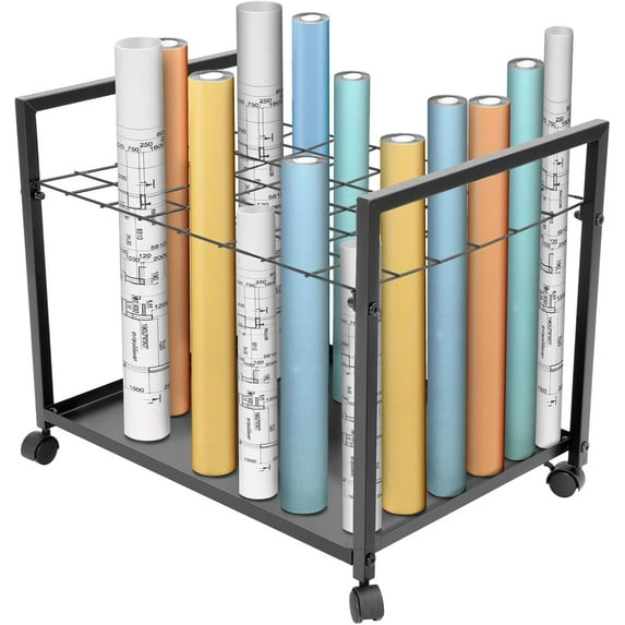 Kojem Blueprint Storage Rack 48 Slots Portable Architectural Plan ...