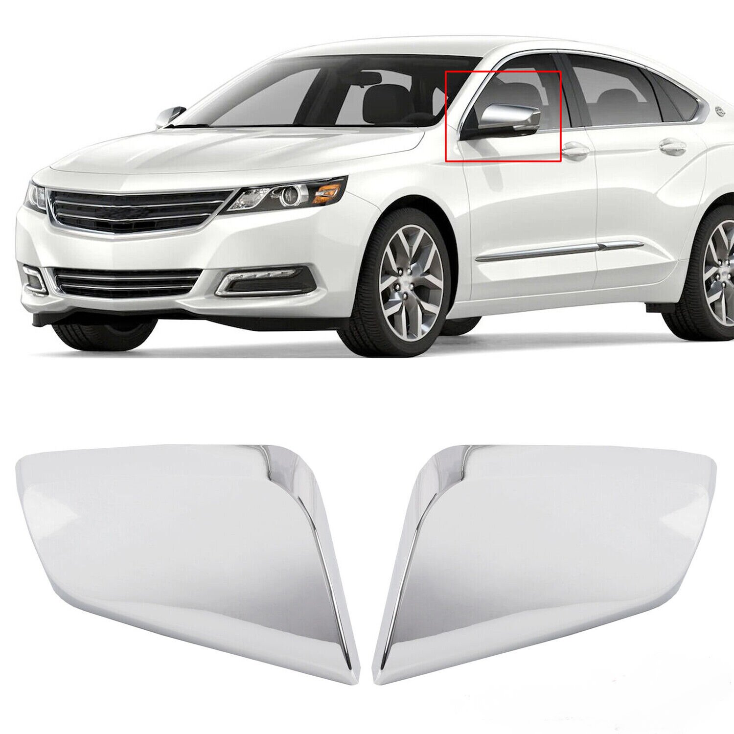 2pc Top Half Replacement Mirror Covers for 2018-2019 Chevy Traverse ...