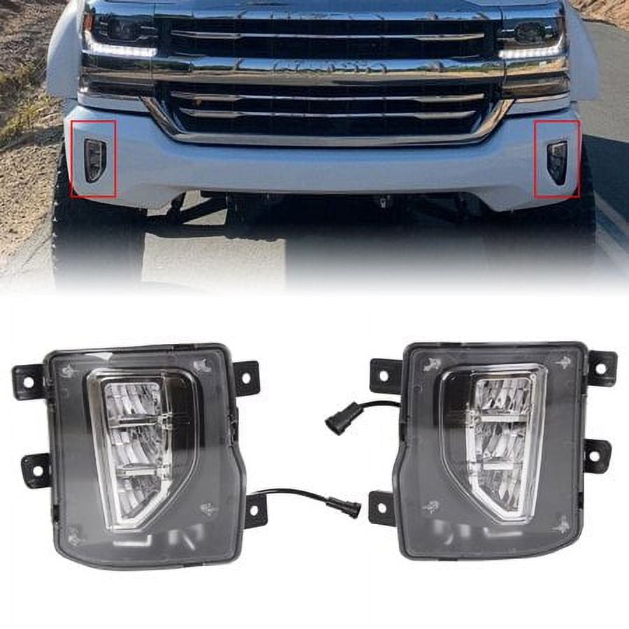 Kojem Clear Fog Lights Compatible with 2016-2019 Chevy Silverado 1500 ...