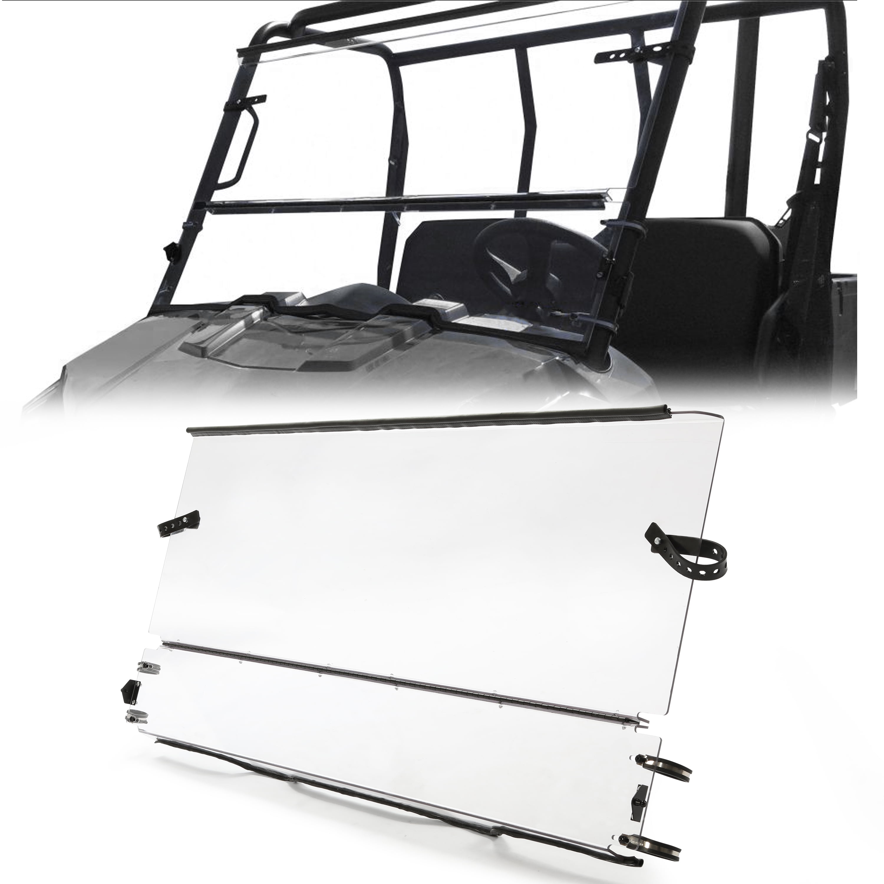 Kojem Clear Folding Windscreen Windshield for 2014-2022 Yamaha Viking ...