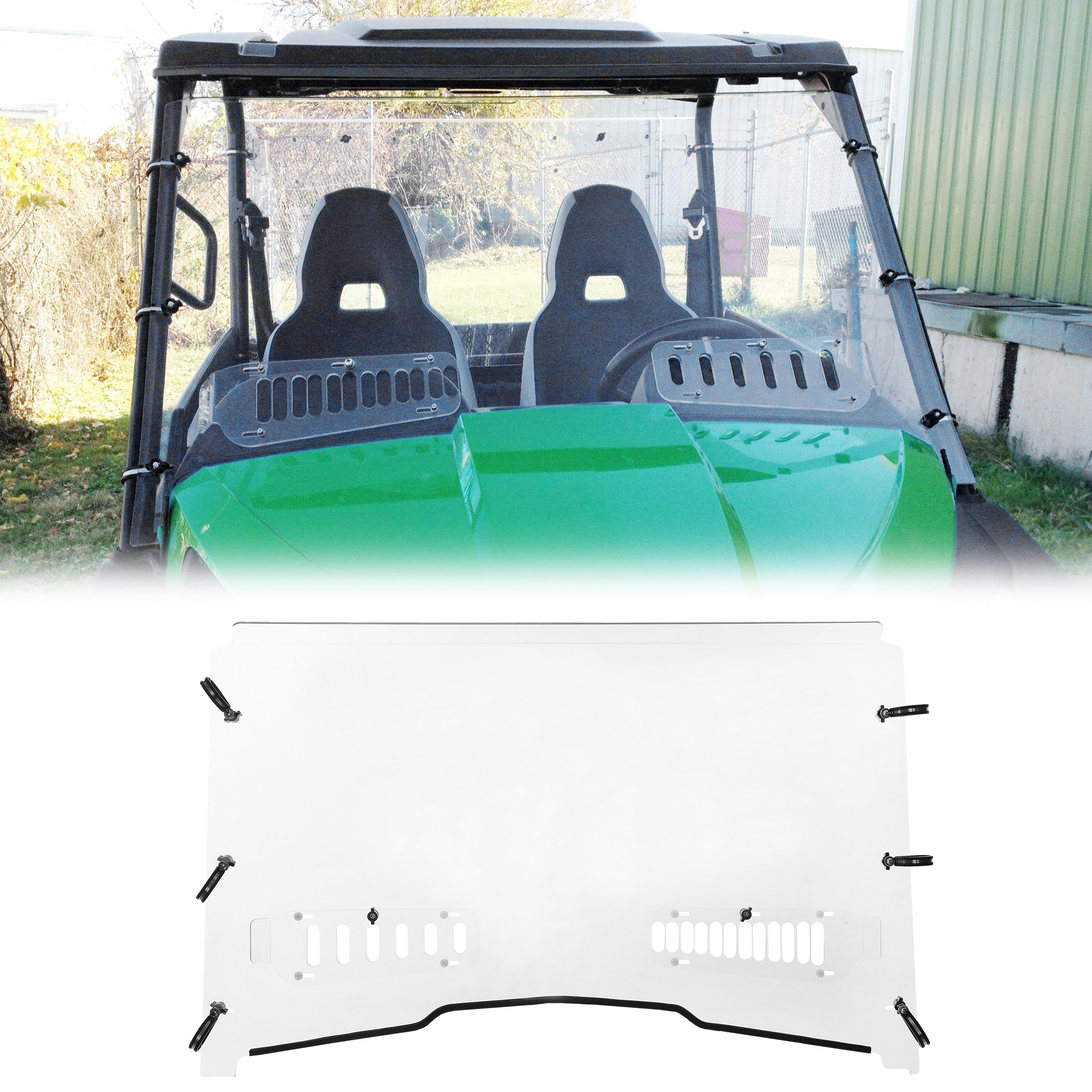 Kojem Clear Full Windshield, Fit for John Deere Gator XUV, 550, 560 ...