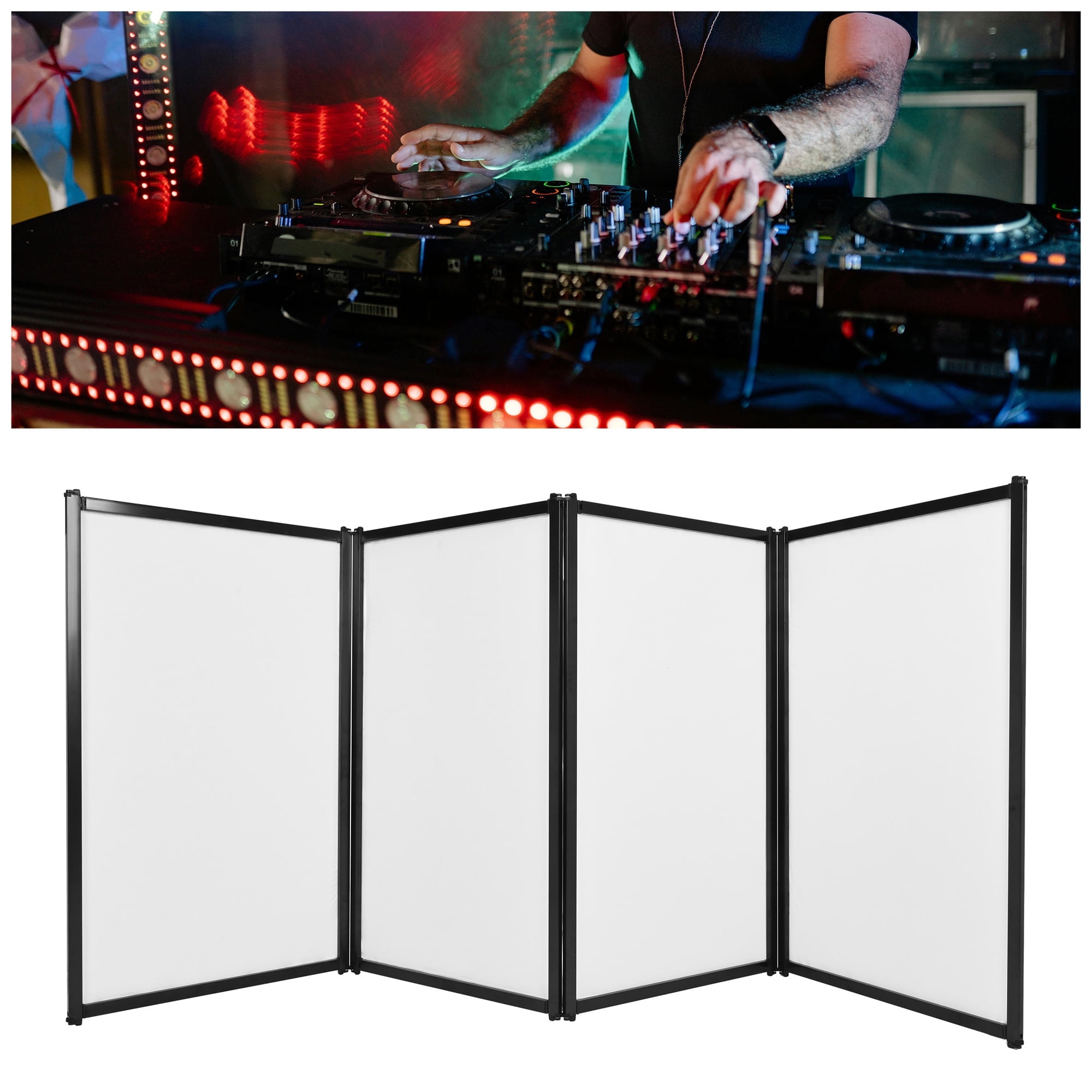 Kojem DJ Booth Event Facade White Scrim, Portable Event Booth Foldable ...