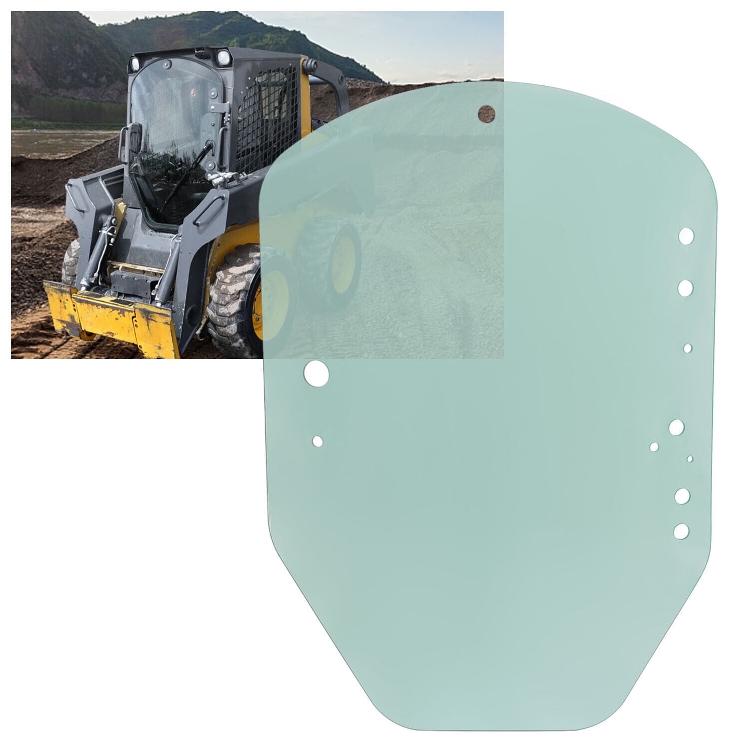 Kojem Door Glass for John Deere 318D 318E 320D 320E 319D 323D 329E Skid ...