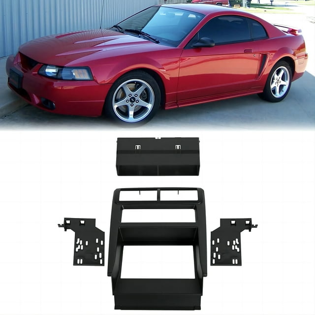 Kojem Double Din Install Bezel for 1994-2002 Ford Mustang Car Stereo ...