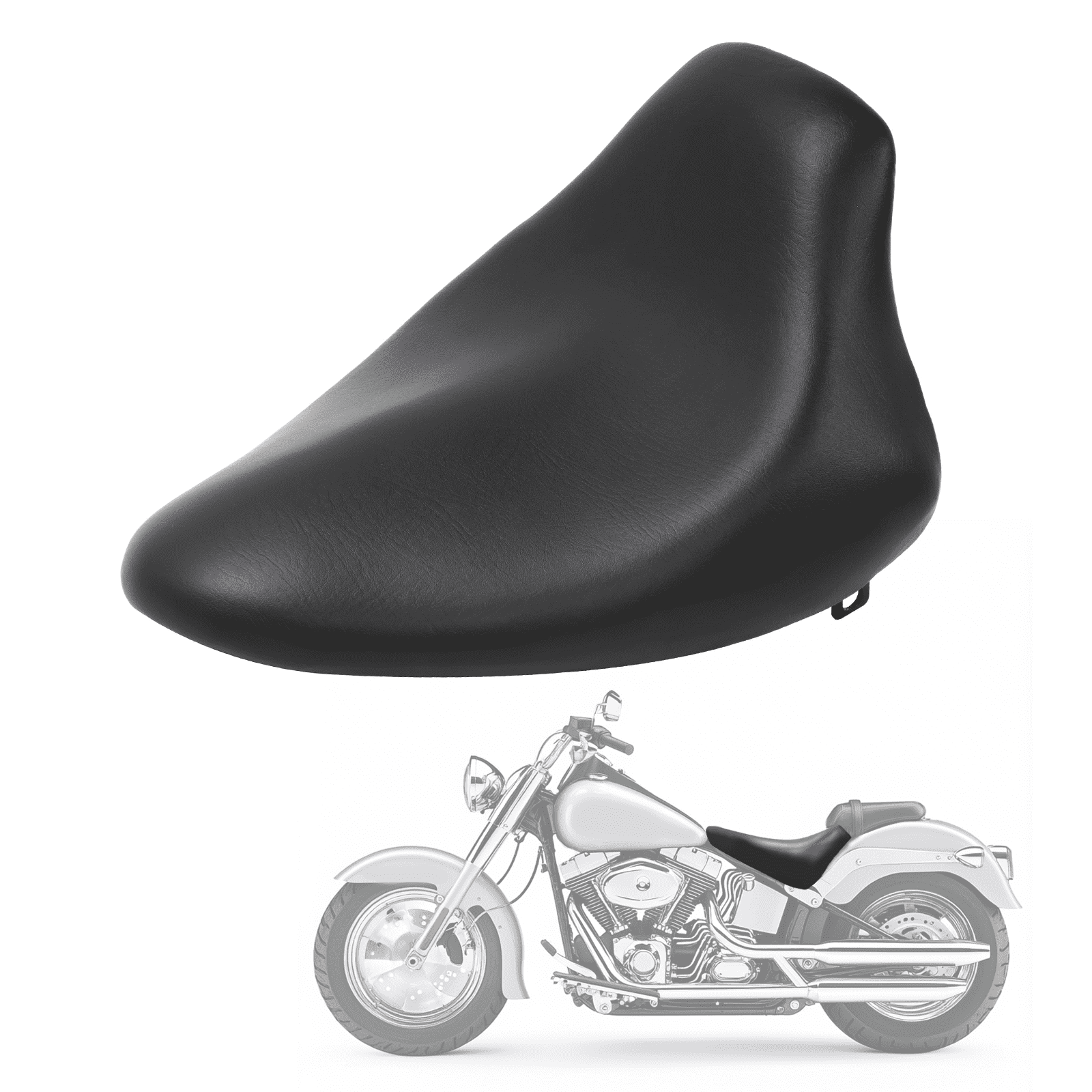 Kojem Driver Seat for 2000-2007 Harley Fat Boy FXST/FLST/FLSTF Black ...
