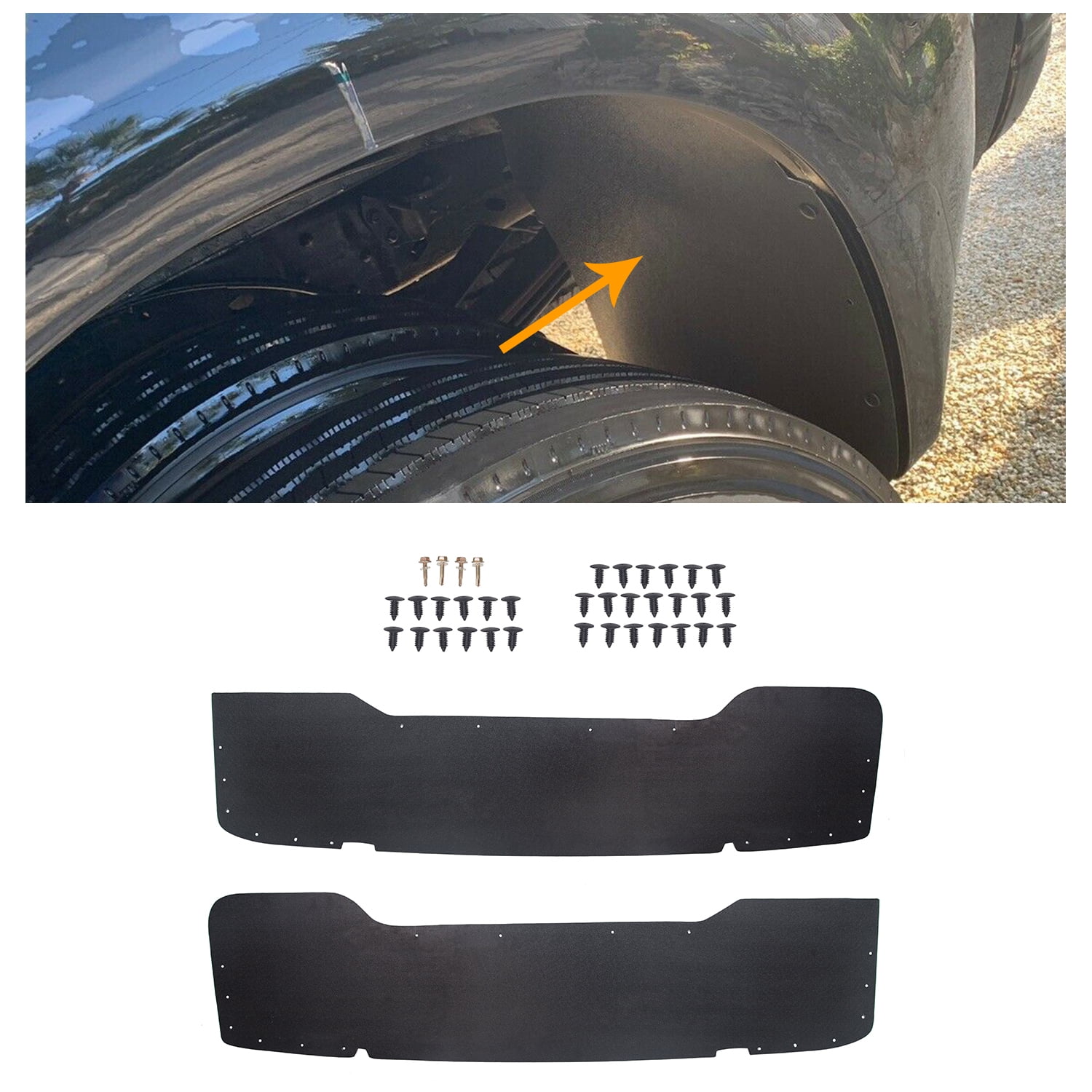 Kojem Rear Bed Inner Fender Liner Set for 1999-2010 Ford Dually F350 ...