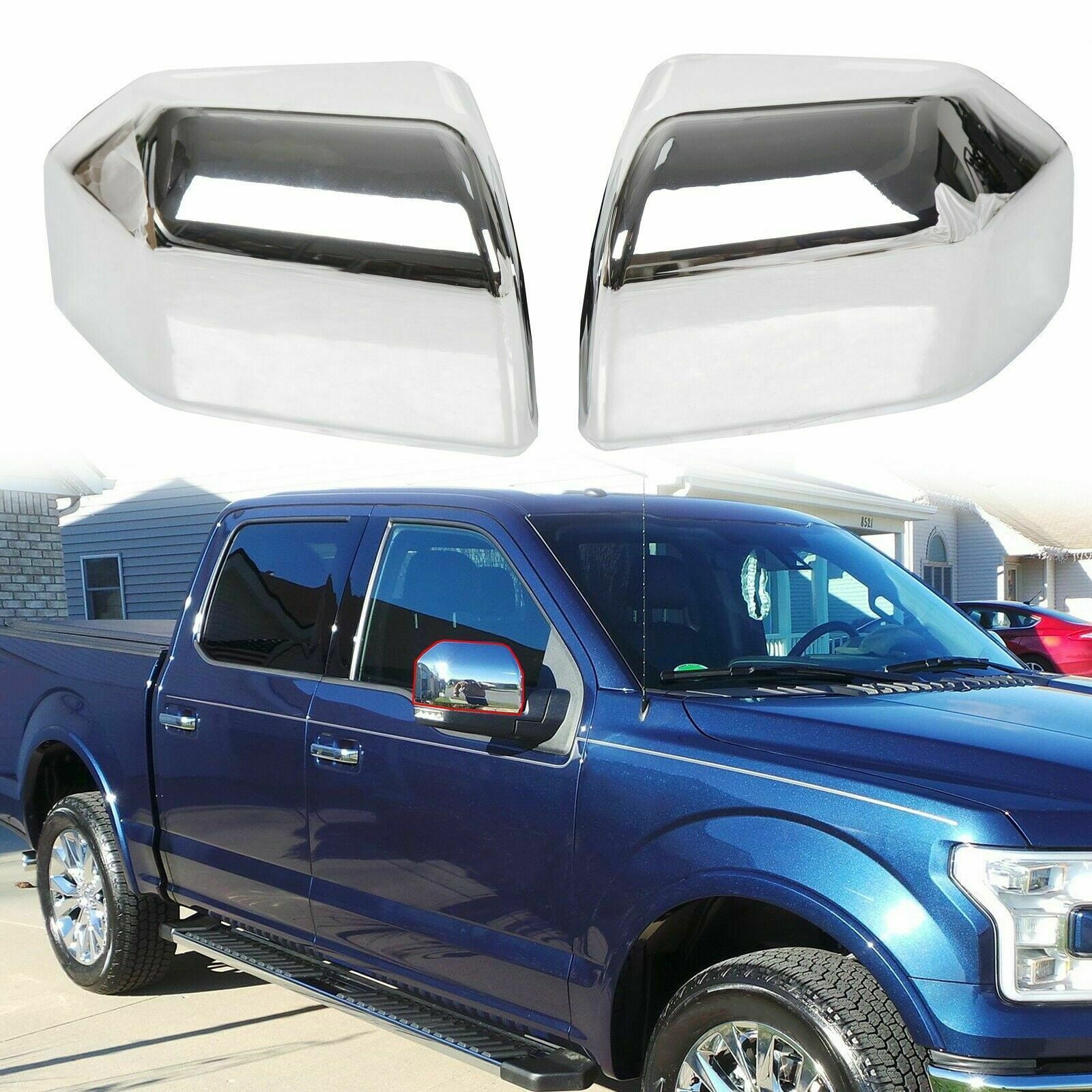 Kojem Chrome Mirror Covers for 2015-2020 Ford F150 Truck, Driver ...
