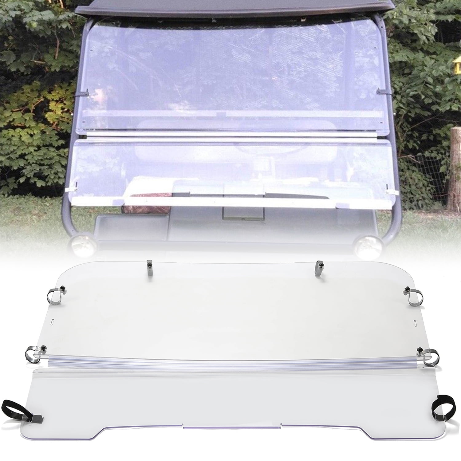 Kojem Clear Flip Windshield for Kawasaki Mule 3000 3010, All-Year ...