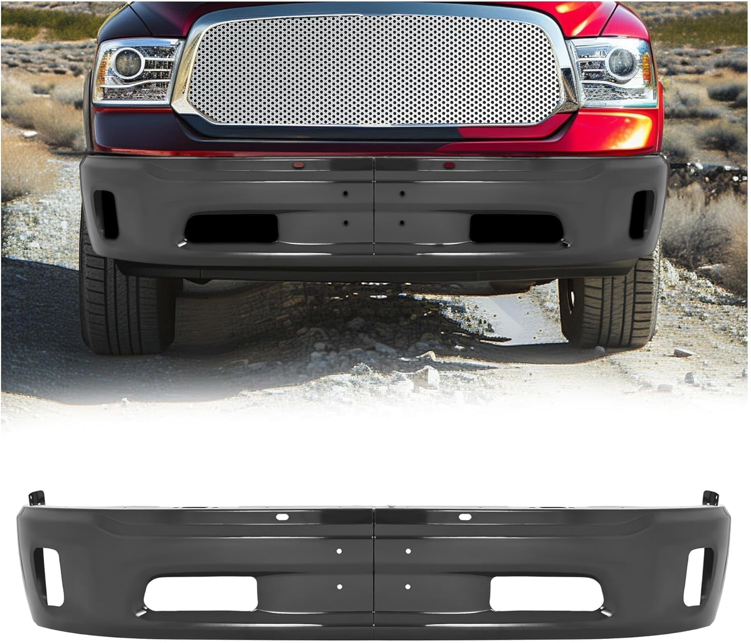 Kojem Front Bumper Face Bar Compatible with 2019-2024 Ram 1500 Classic ...