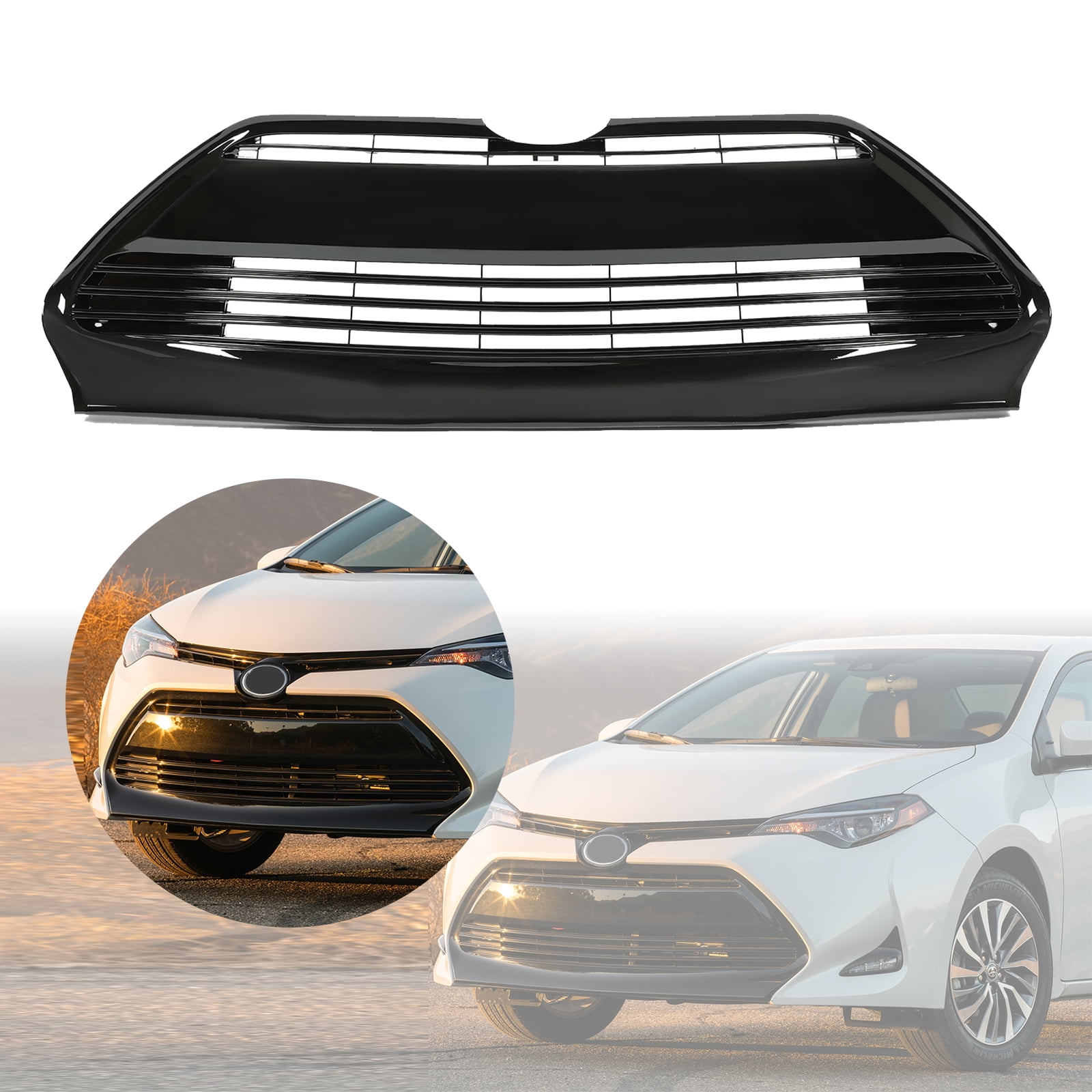 Kojem Front Bumper Face Bar Lower Grille For Toyota Corolla 2017-2019 ...