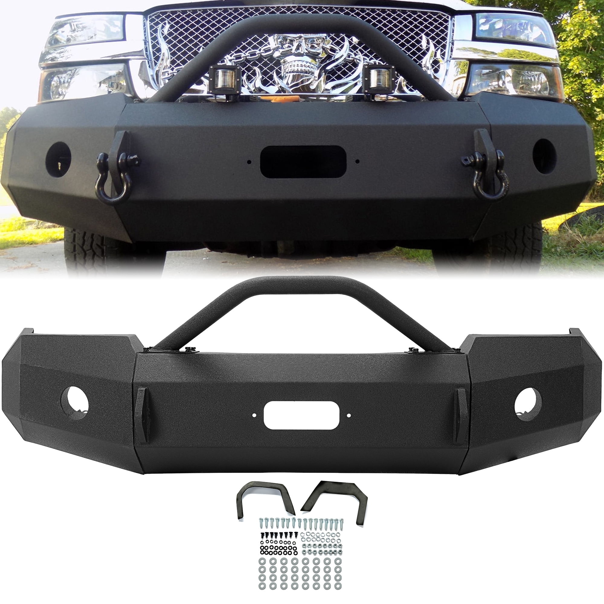 Kojem Powder Coated Steel Front Bumper for 2003-2006 Chevy Chevrolet ...