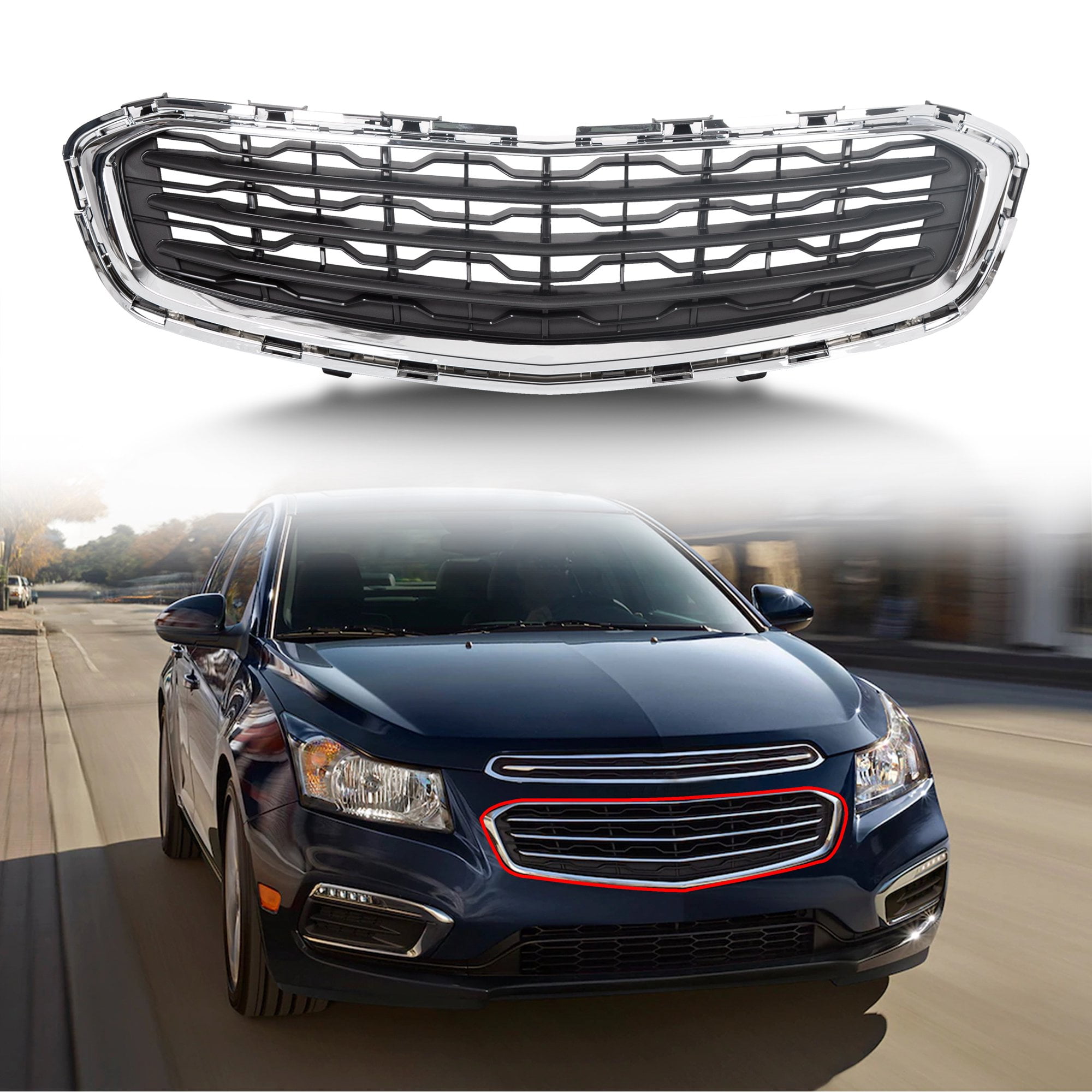 Kojem Front Center Grill Assembly for 2015 Chevrolet Cruze 2016 ...
