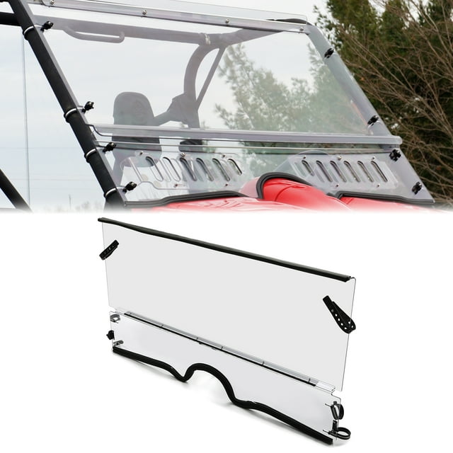 Kojem Aero-Vent Front Windshield for Yamaha Rhino 450 660 700, Clear ...