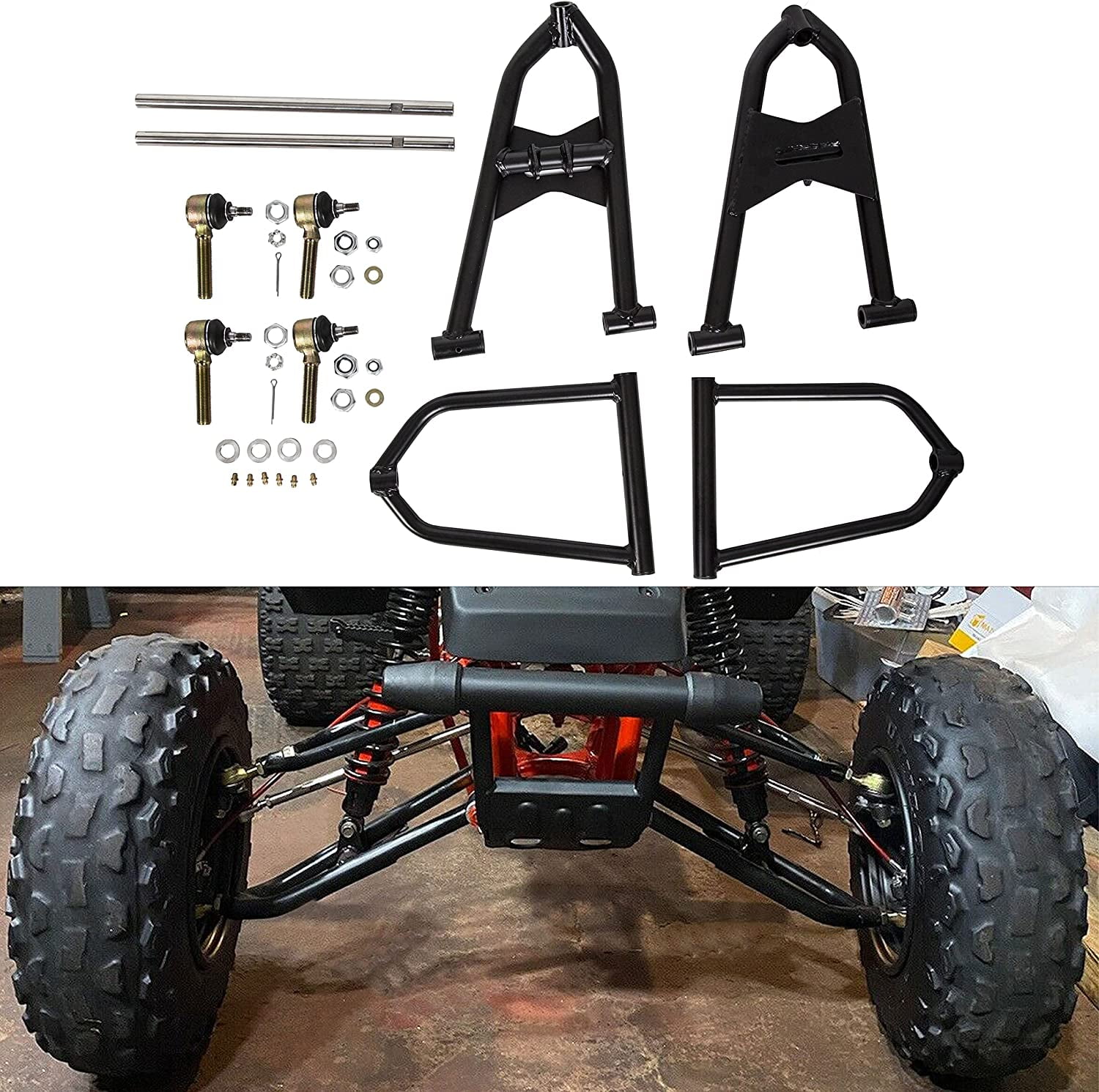 Kojem Front Extended A-Arms +2 + 1 Kit Compatible with 1987-2006 Yamaha ...