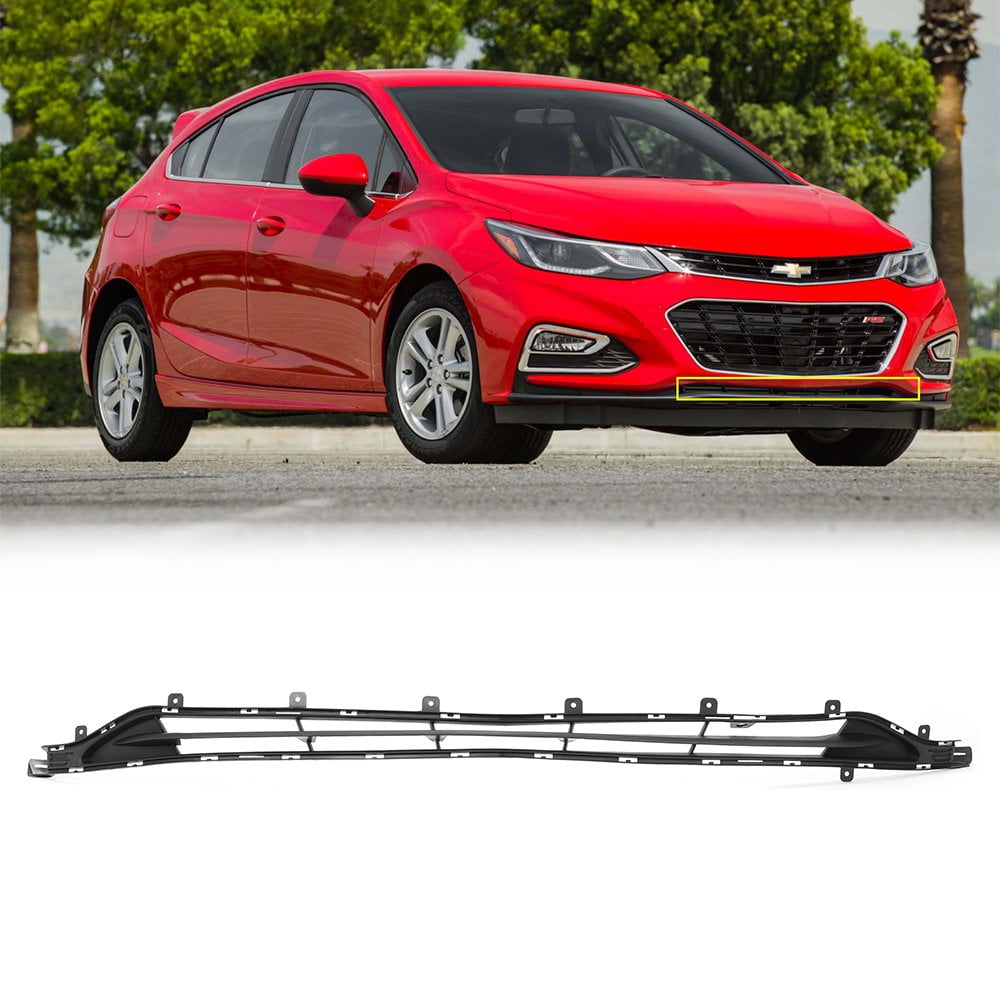 Kojem Lower Bumper Grille, Black Plastic, For 2016-2018 Chevy Cruze LS ...