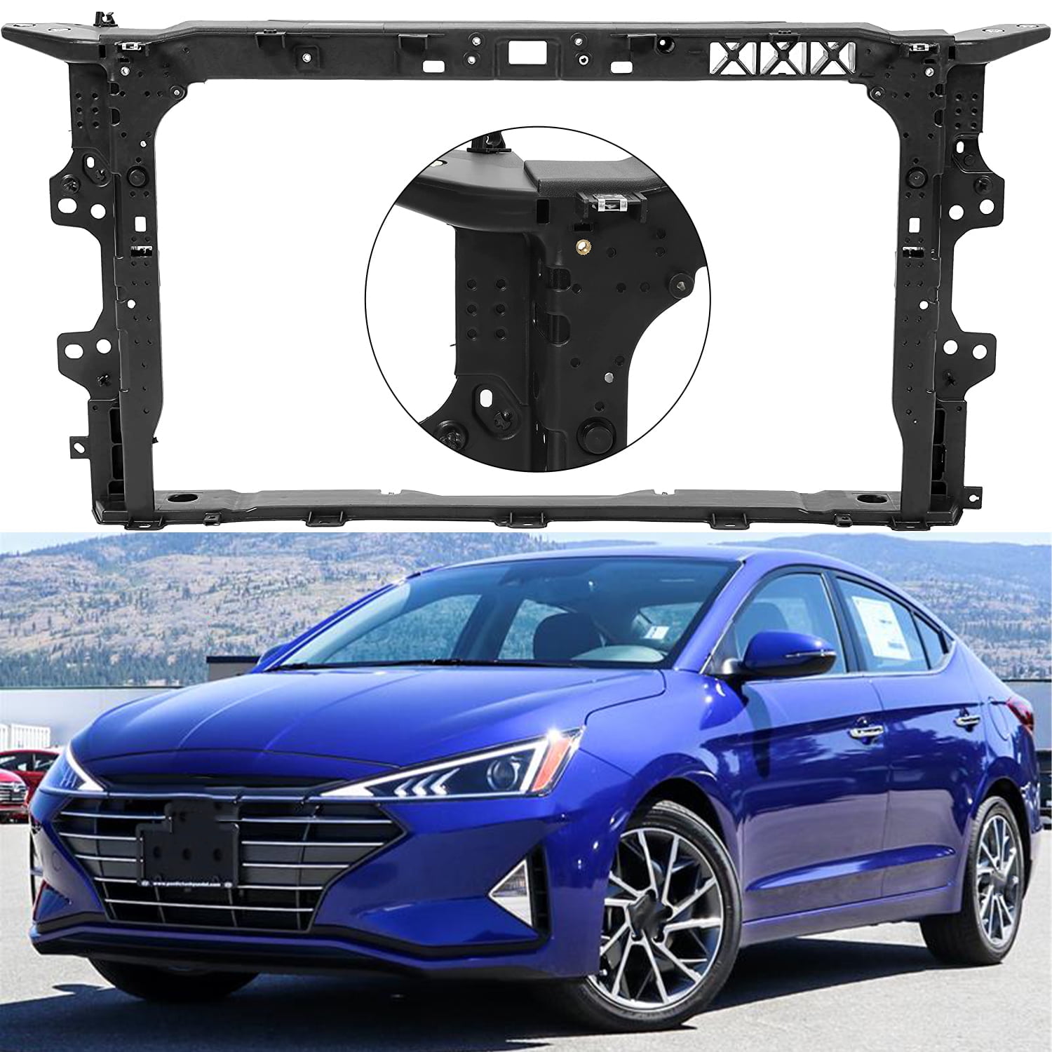 Kojem Front Radiator Support Core Frame Assembly for 2017 2018 Hyundai ...