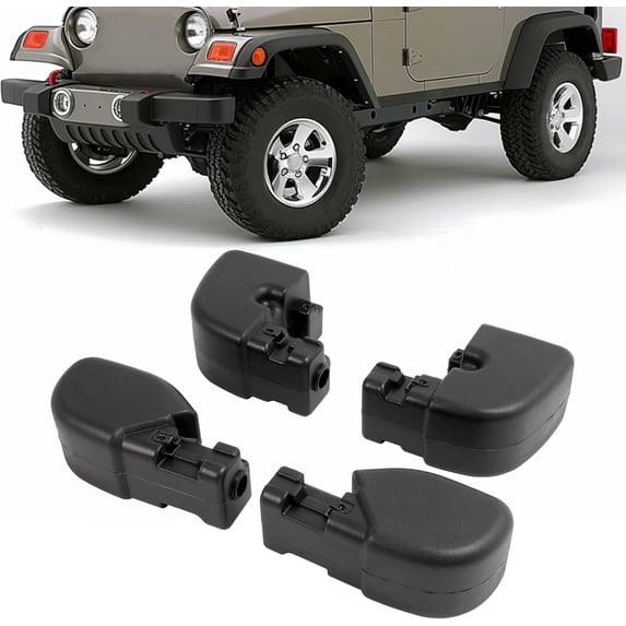 Kojem Front+Rear Bumper End Cap Compatible with 2006 Jeep Wrangler 65th ...
