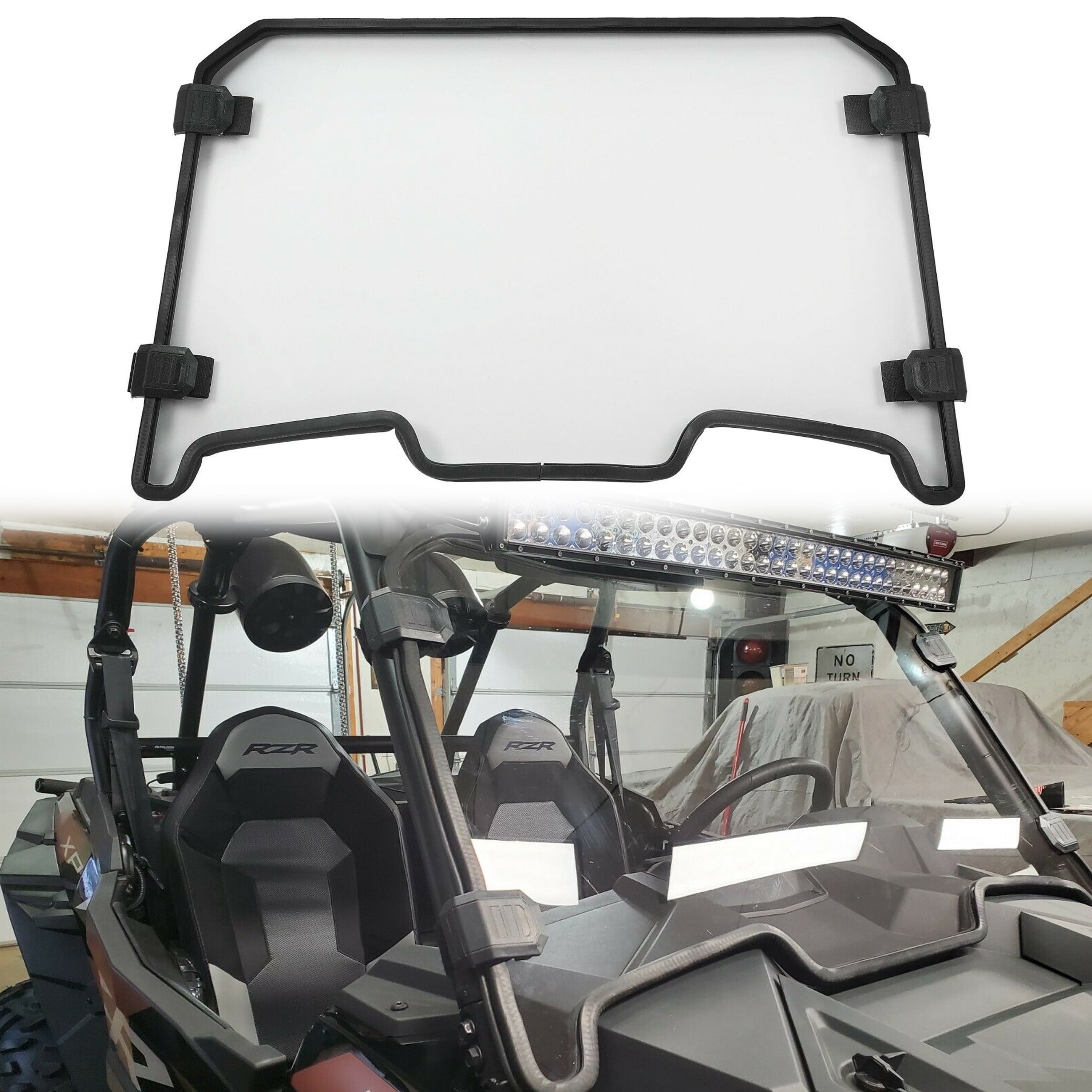 Kojem Full Clear Vented Windshield Scratch Resistant Windscreen for ...