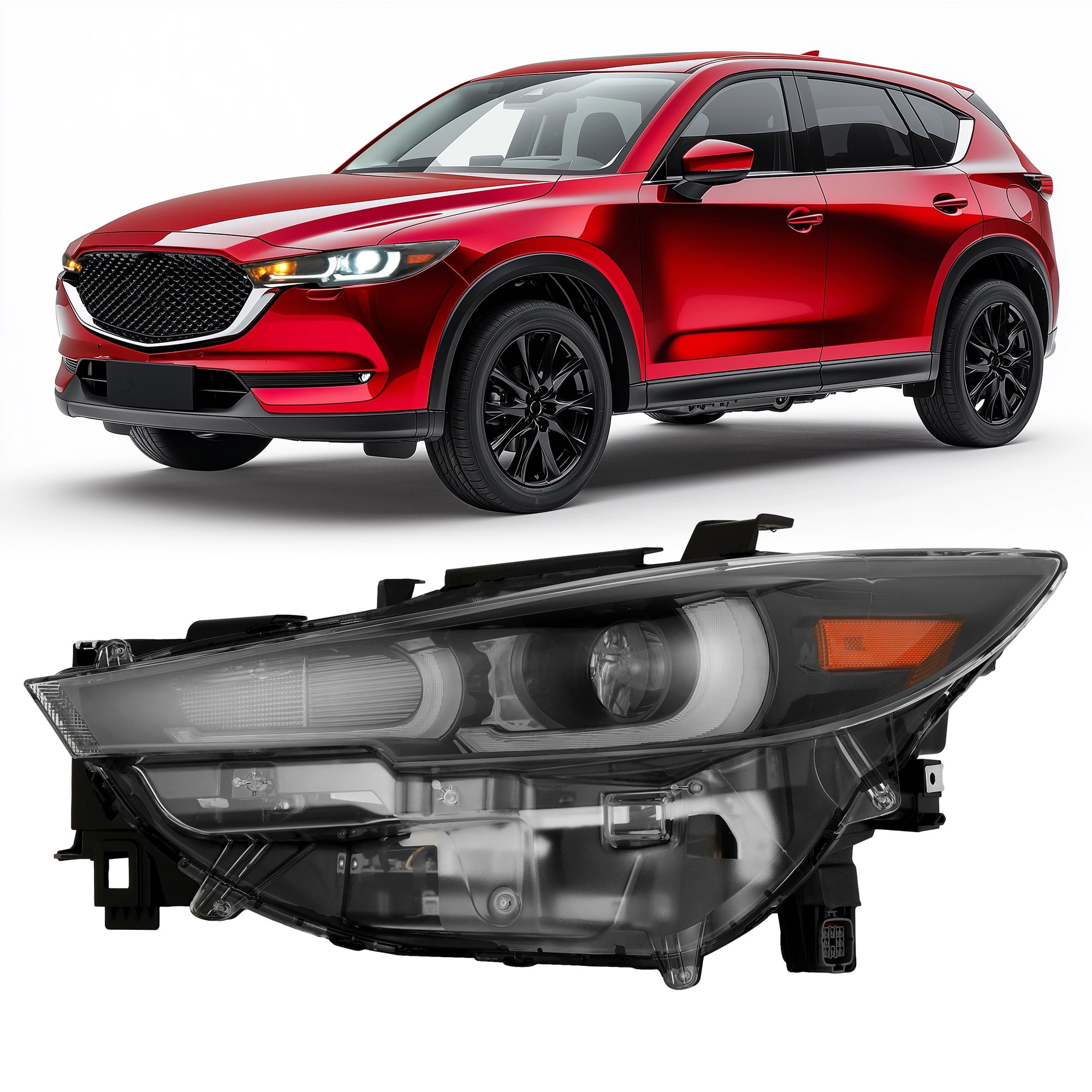 Kojem Full LED Headlight Assembly for Mazda CX-5 2022 2023 W/ AFS Left Driver Side Headlamp ...