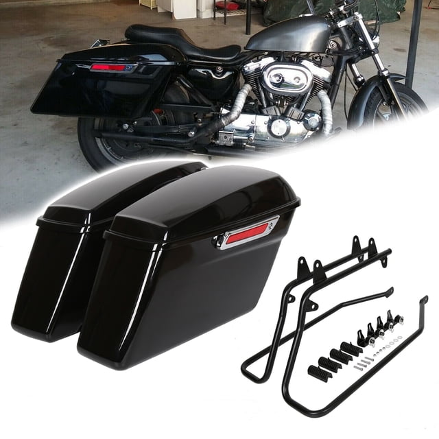 Kojem Motorcycle Hard Saddlebags Storage with Conversion Brackets for ...