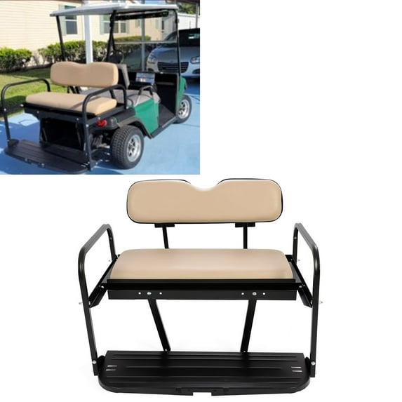 Kojem Golf Cart Flip Folding Rear Back Seat Kit for EZGO Marathon Pre ...