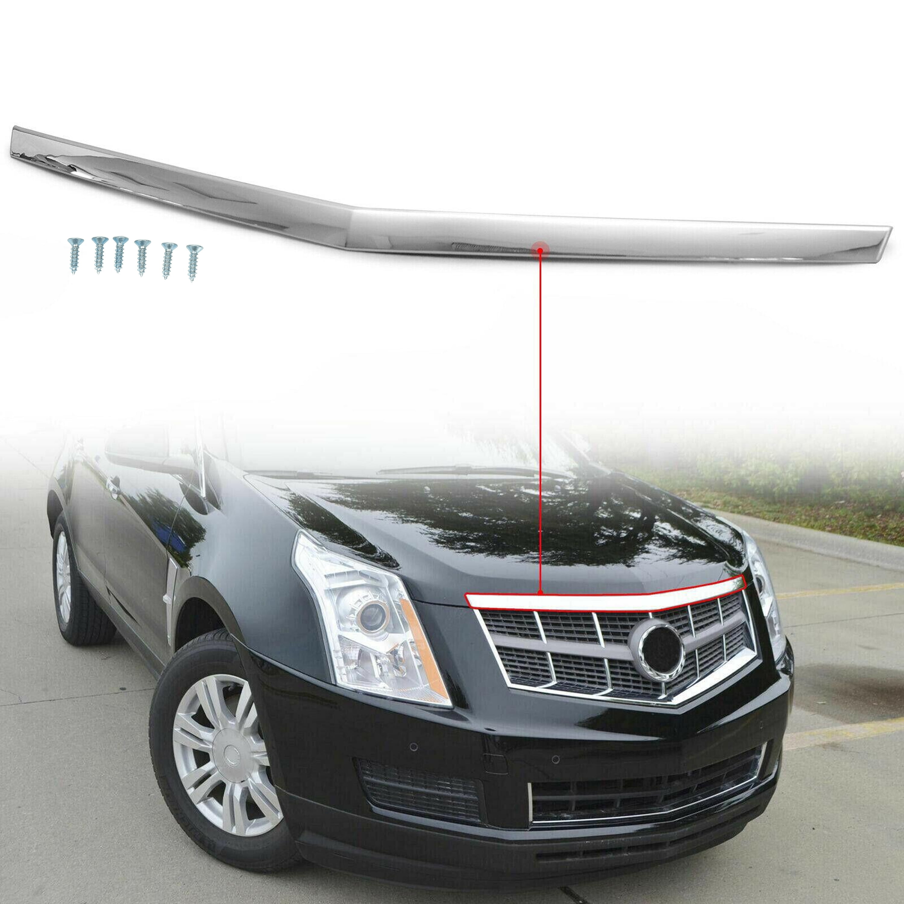 Kojem Hood Molding Trim, Chrome, Fits 2010-2016 Cadillac SRX, Replace ...