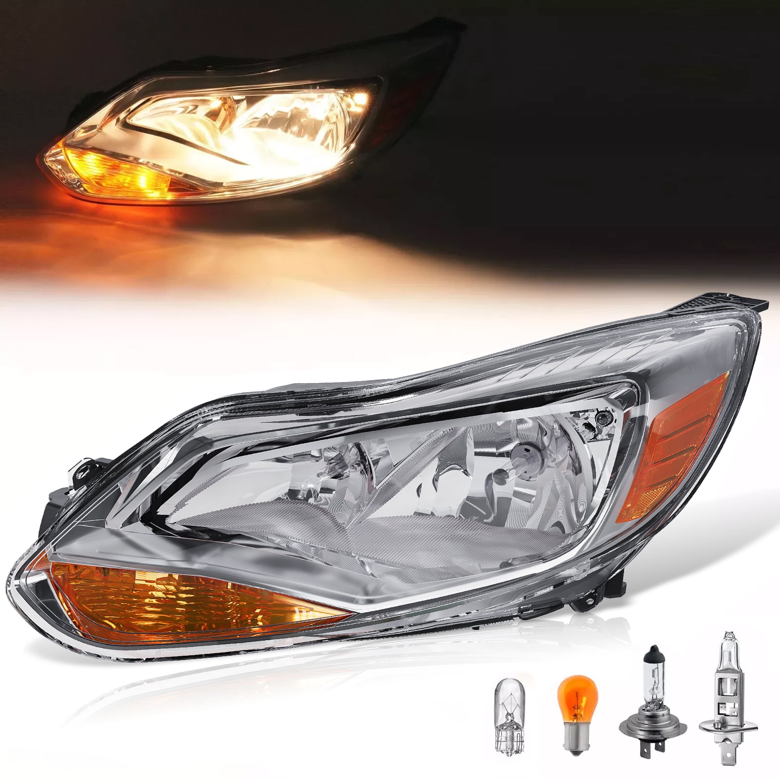 Kojem Left Headlights for 2012-2014 Ford Focus 4-Door Driver Side ...