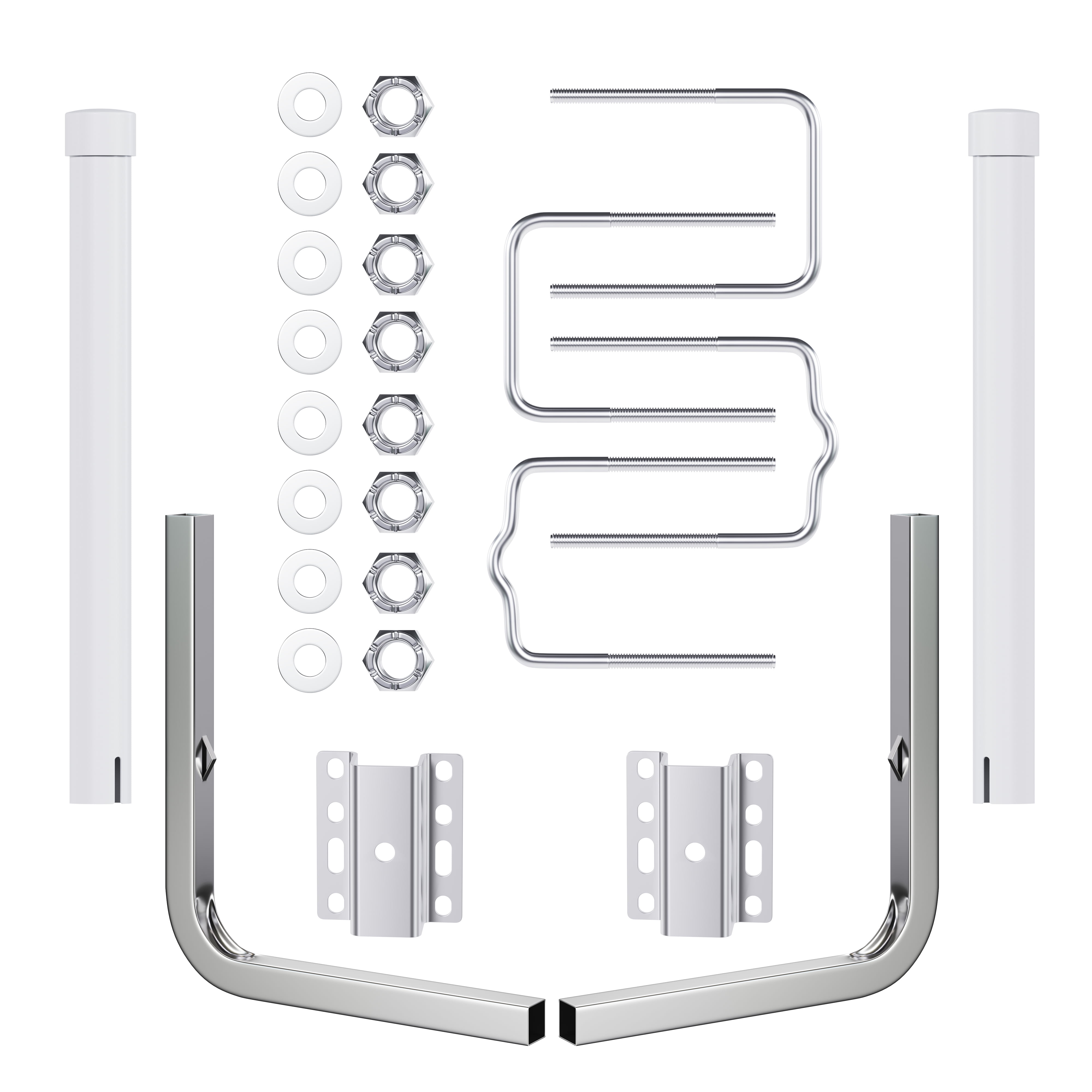 Kojem Pair 40" Boat Trailer Galvanized Guide On Post Kit with PVC Poles ...