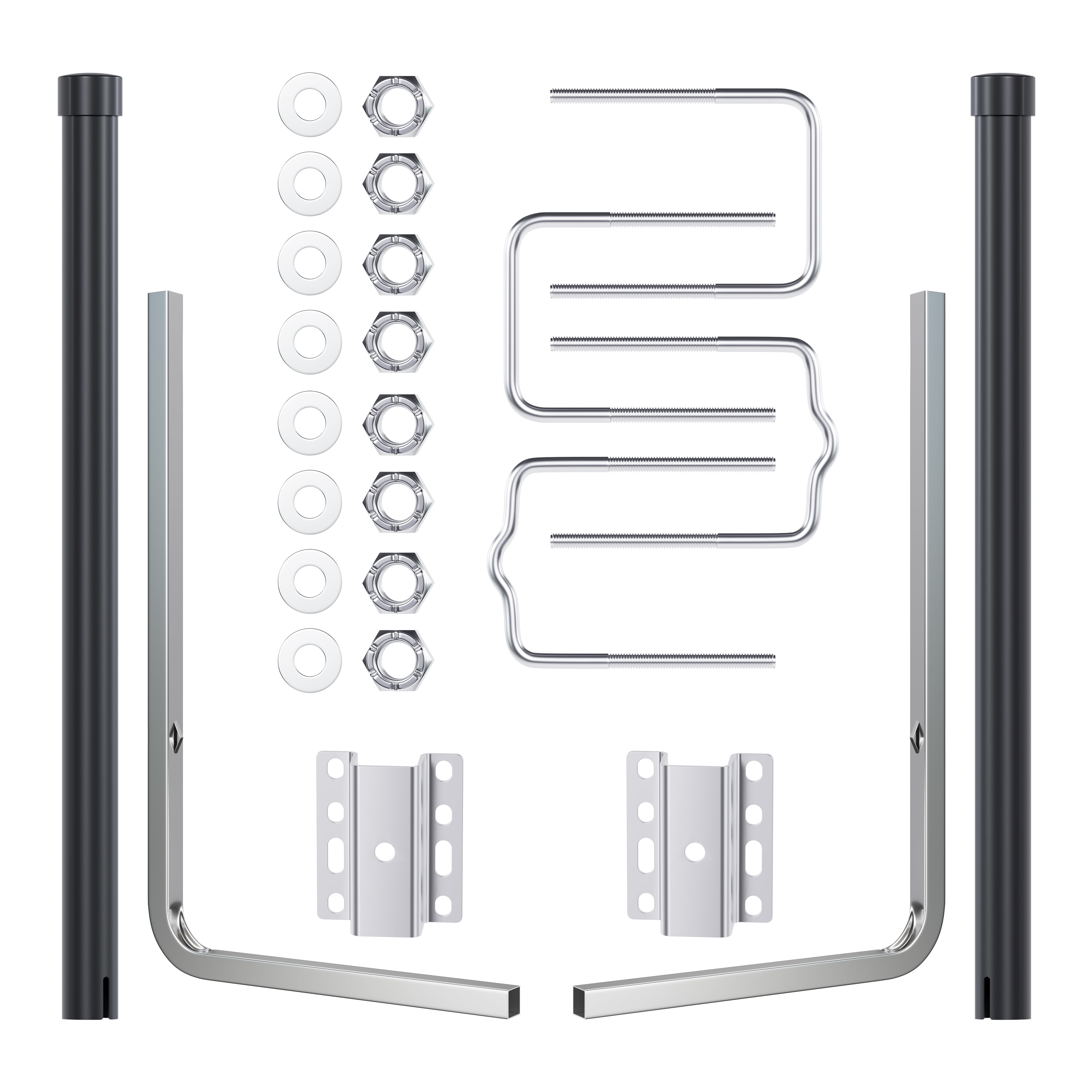 "60"" Galvanized Boat Trailer Guide Poles Kit with PVC Posters and ...