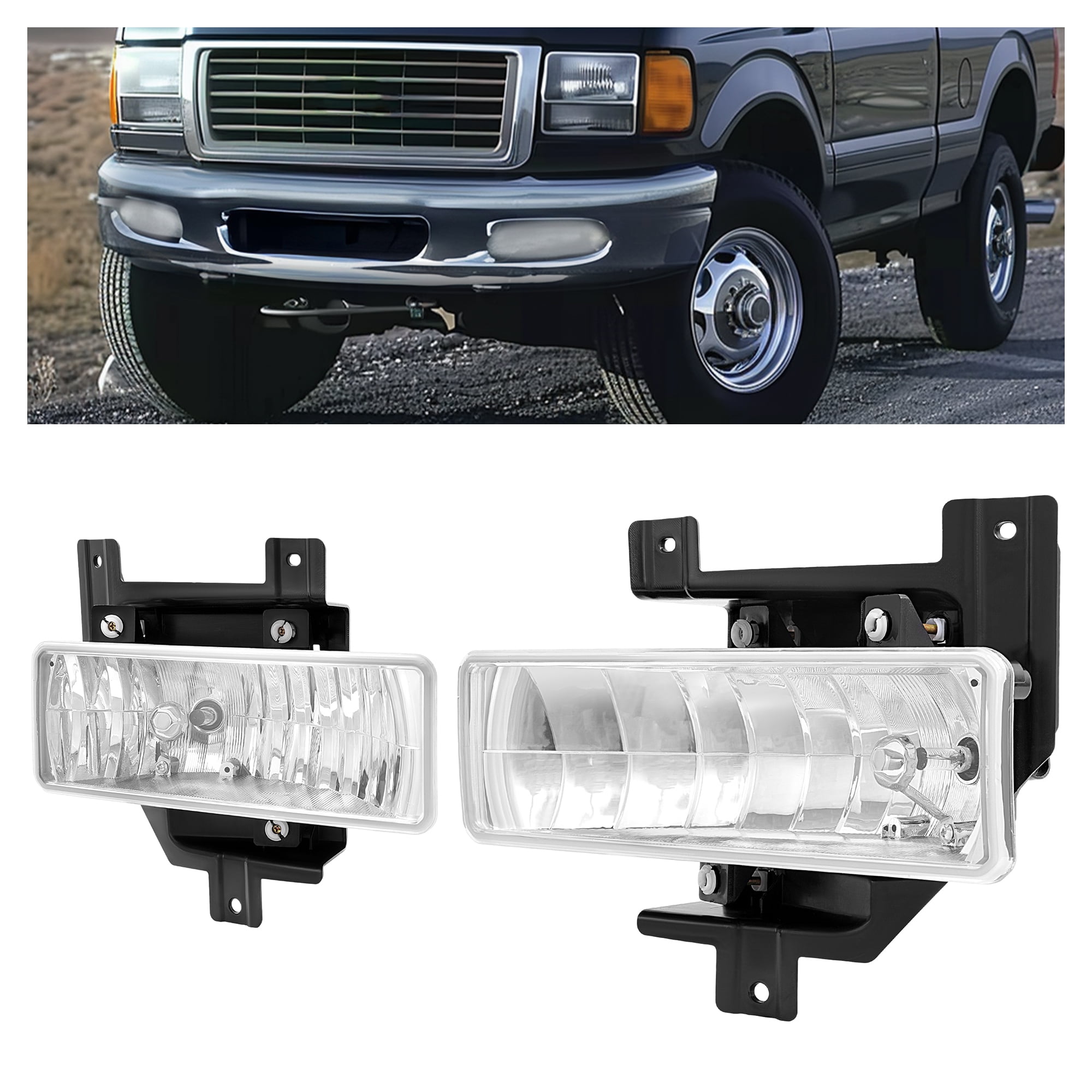 Kojem Pair Fog Light w/Bulb for 1997 1998 Ford F150 F250 Expedition ...