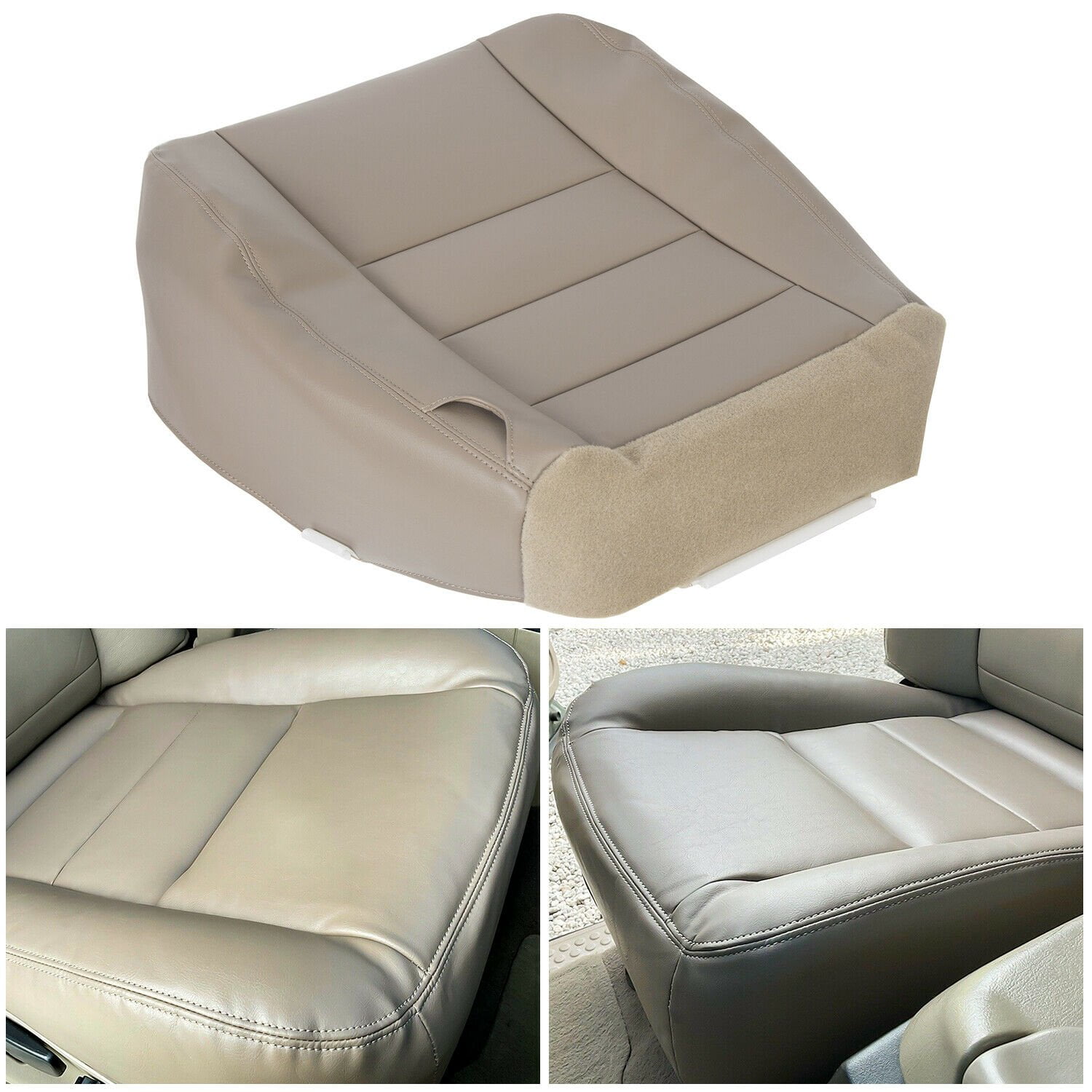 Kojem Passenger Side Bottom Seat Cover Tan for 2002 2003 2004 Ford ...